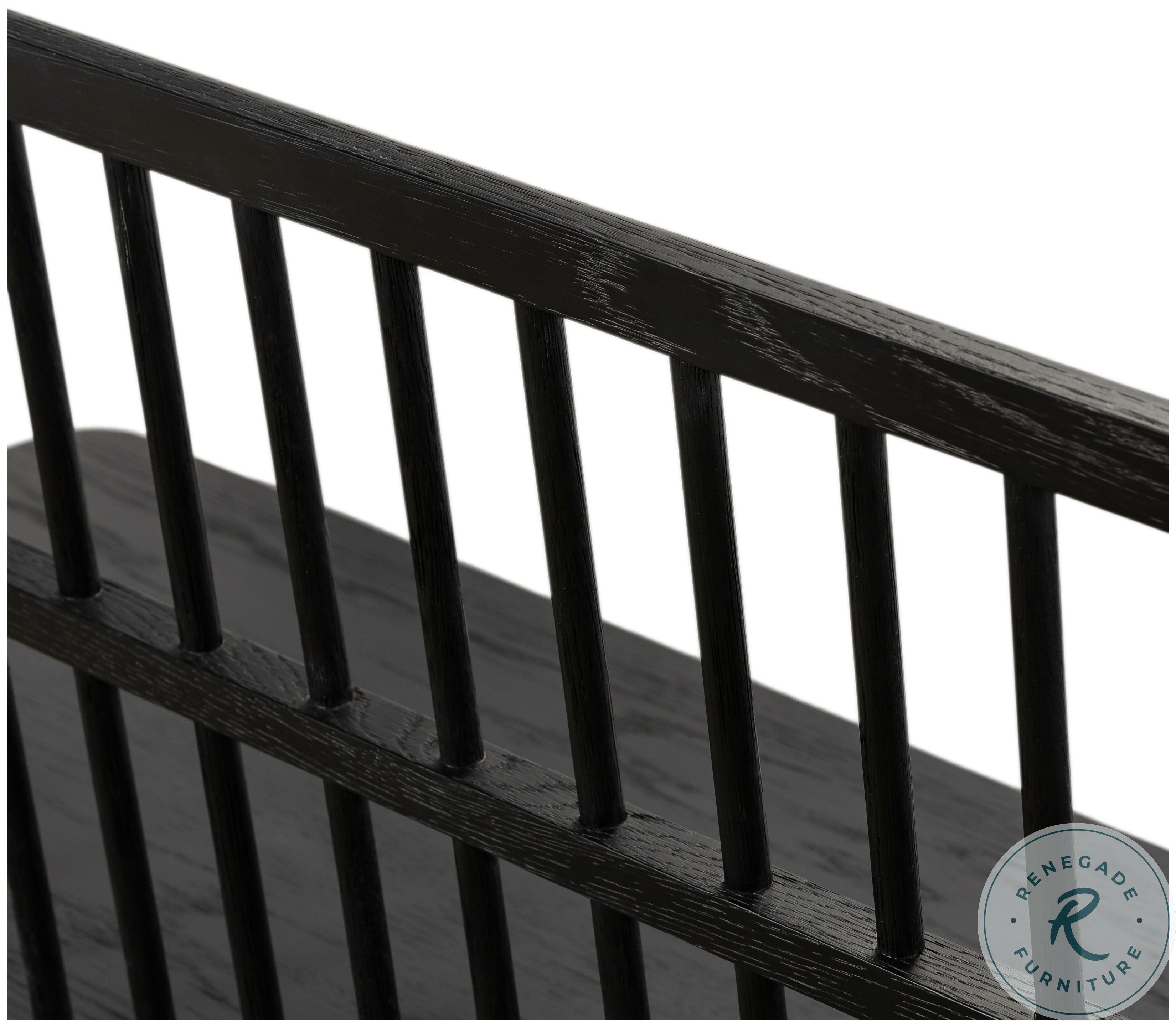 Aspen Black Oak Large Bench from Four Hands | Coleman Furniture