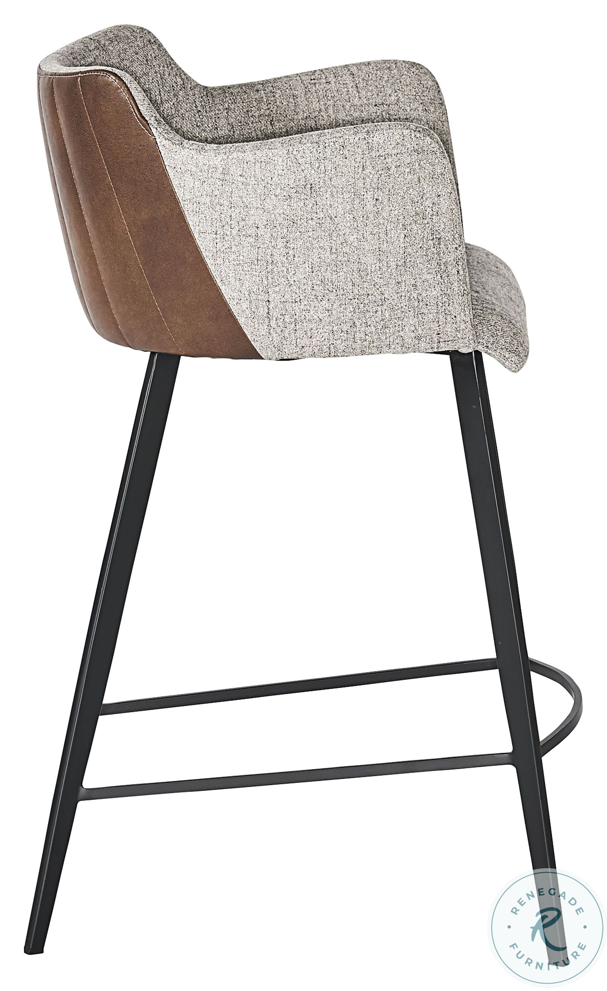 Junction Griffin November Grey And Bravo Cognac Counter Stool ...