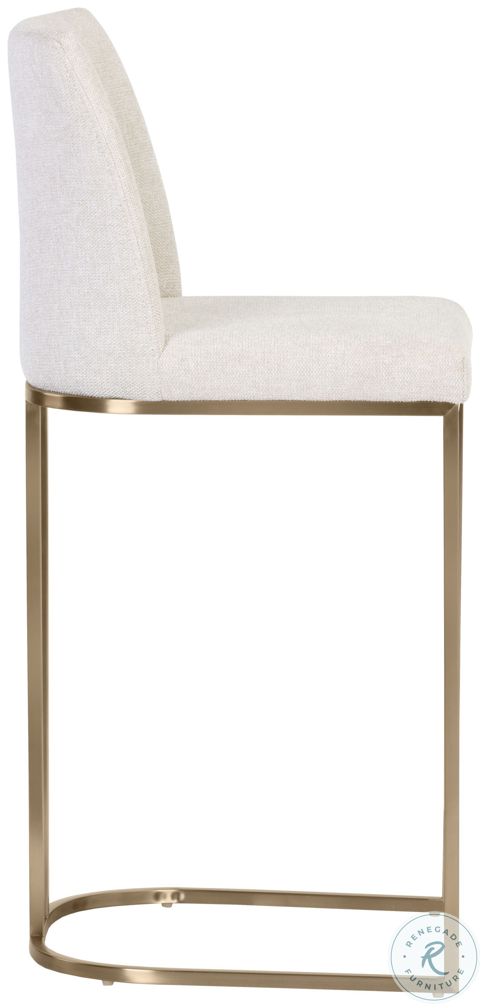 Ikon Belfast Oatmeal Fabric Rayla Counter Height Stool ...