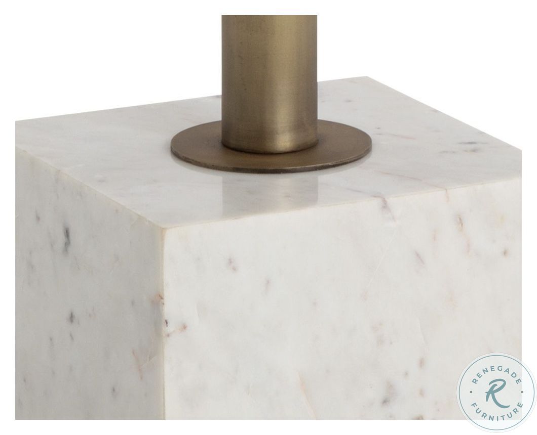 Kata Antique Brass And White Bar Table From Sunpan | Coleman Furniture