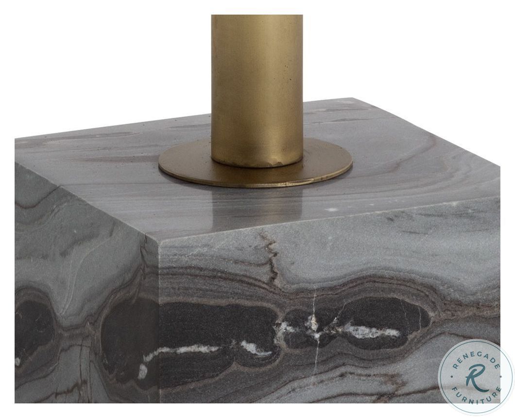 Kata Antique Brass And Gray Bar Table From Sunpan | Coleman Furniture