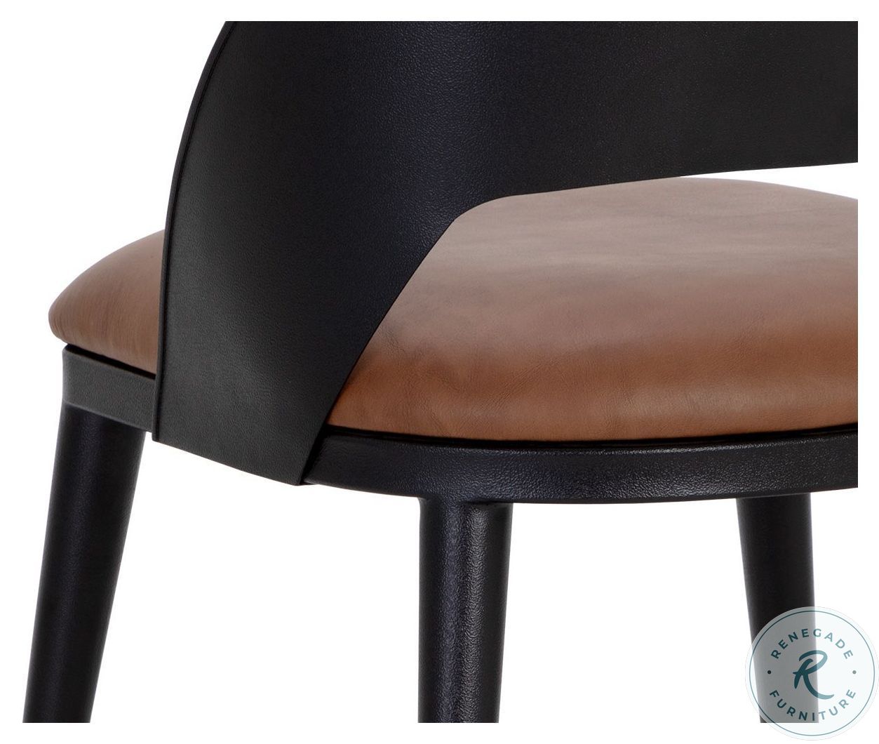 Dezirae Cognac Leather Dining Chair From Sunpan | Coleman Furniture