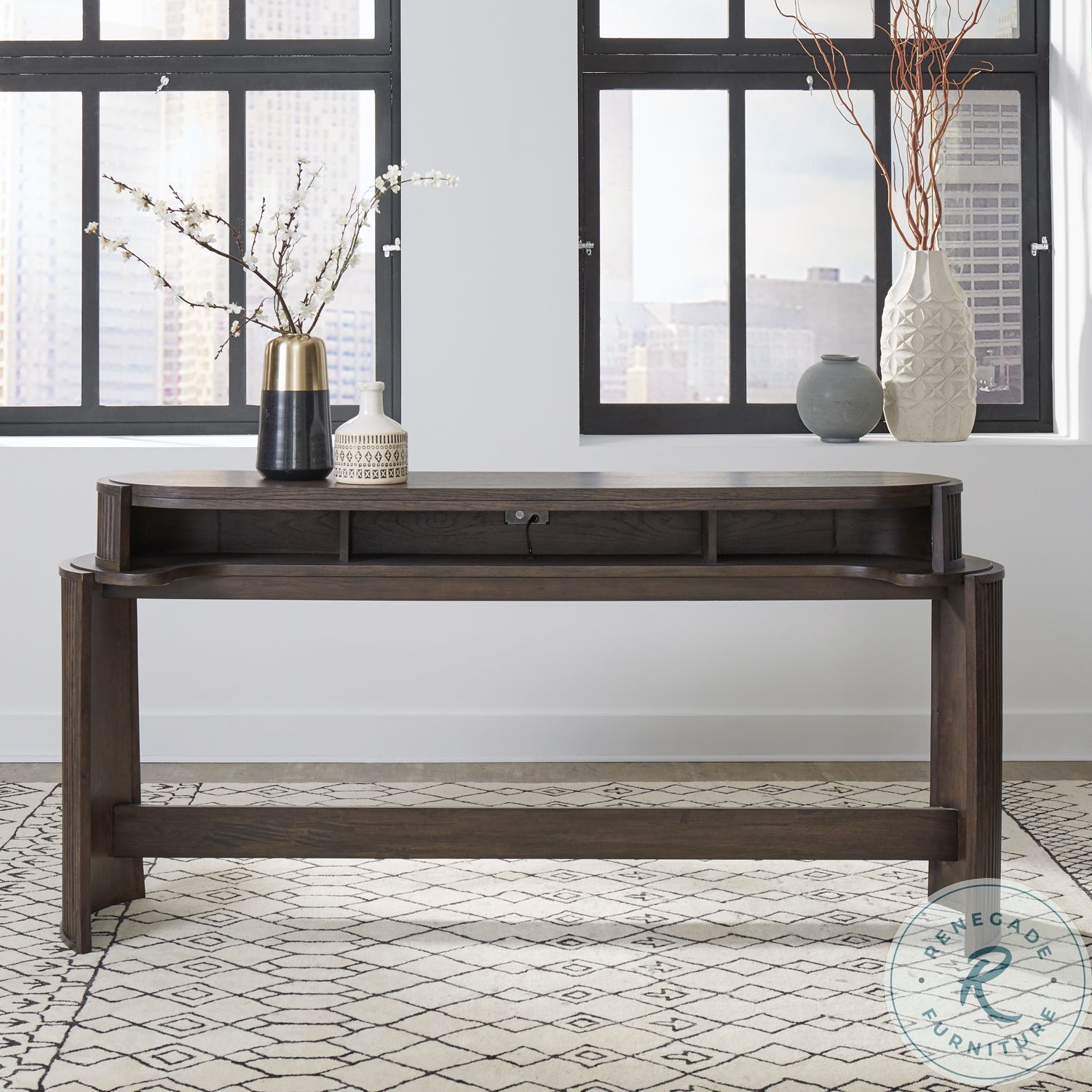 City View Coffee Bean Console Bar Table From Liberty Furniture | Coleman Furniture