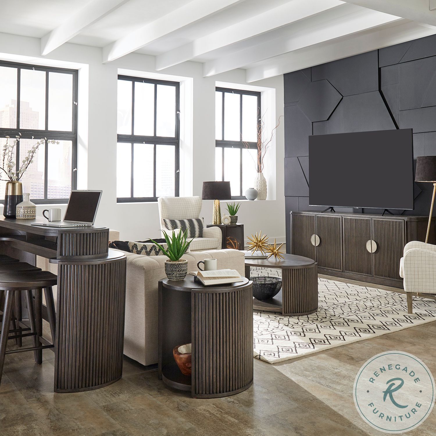 City View Coffee Bean Console Bar Table From Liberty Furniture ...