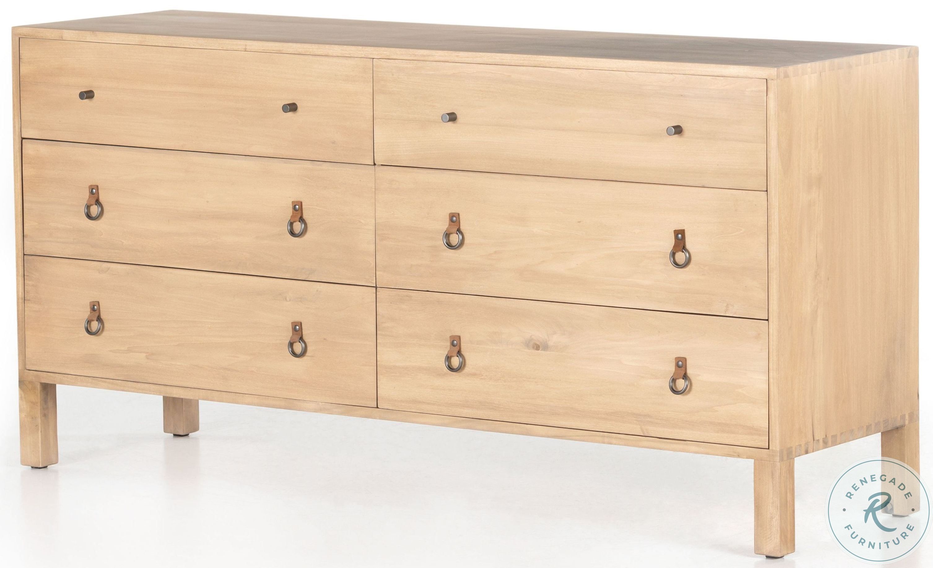 Isador Dry Wash Poplar 6 Drawer Dresser from Four Hands | Coleman Furniture