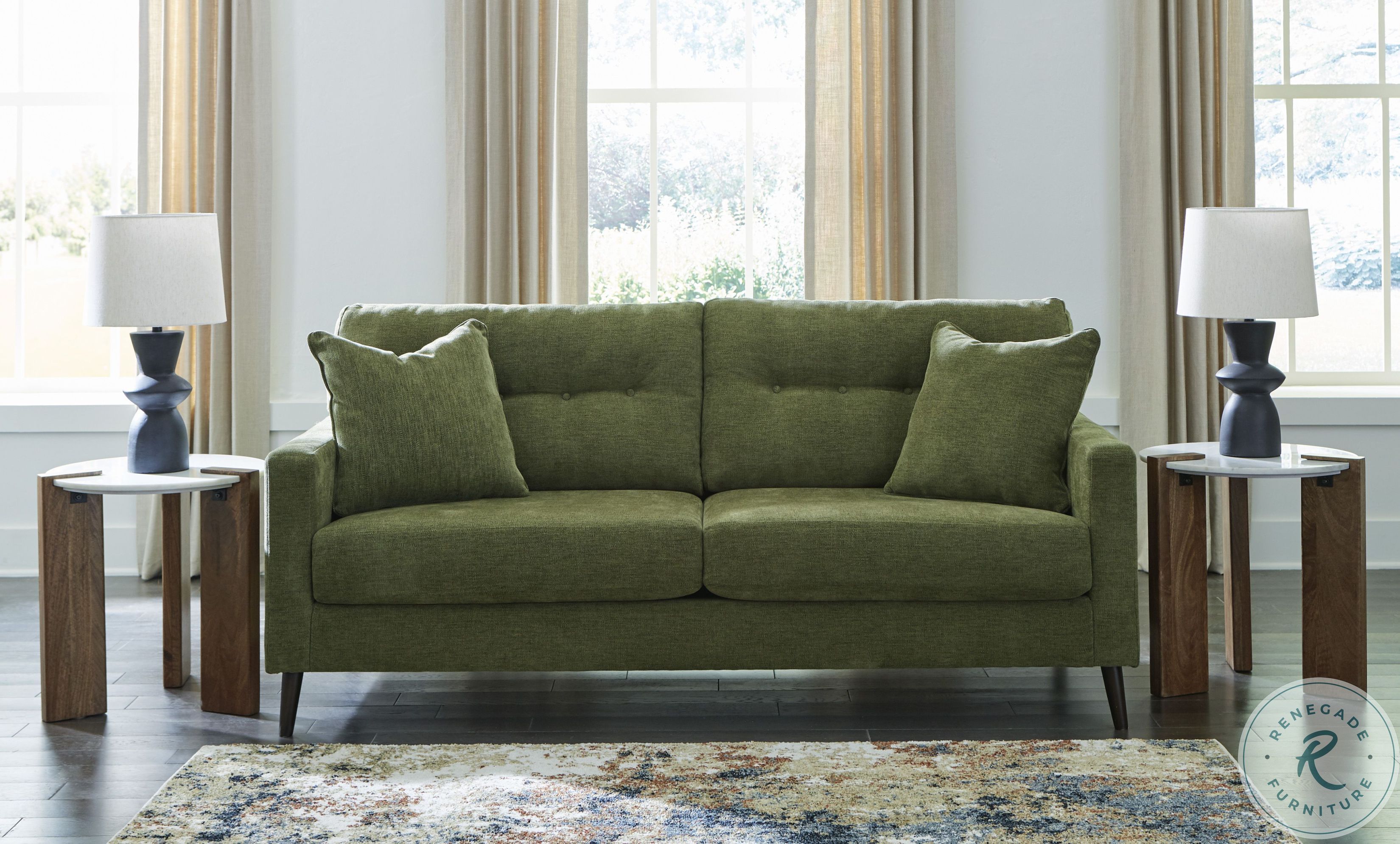 Bixler Olive Sofa From Ashley Furniture | Coleman Furniture
