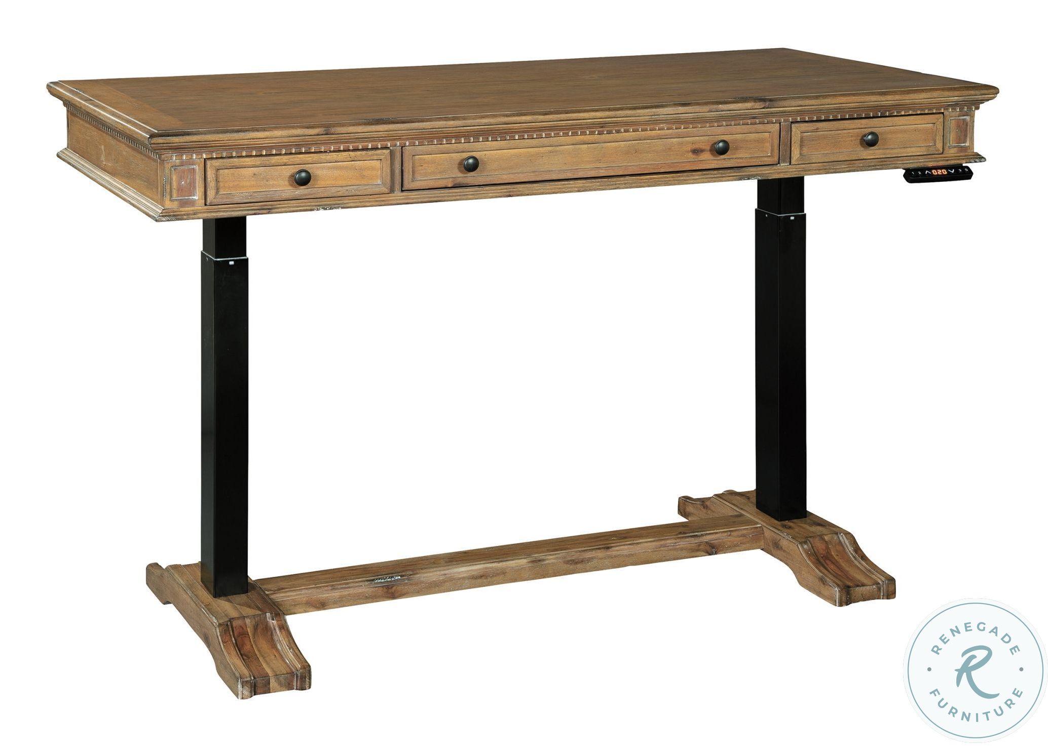 Wellington Brown And Black Hall Lift Desk | HomeGalleryStores.com | 27972
