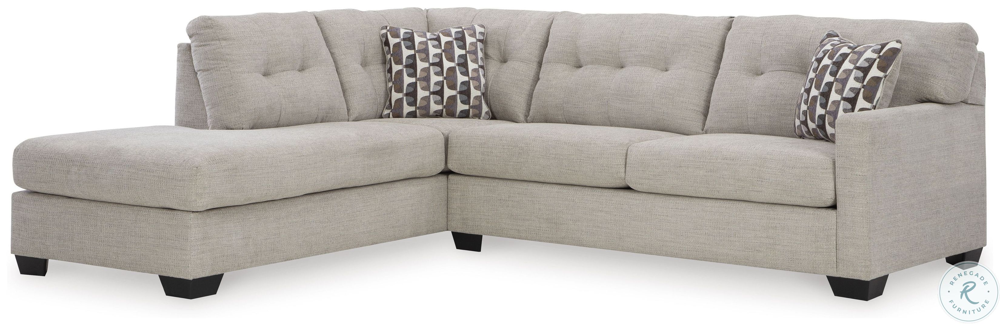 Mahoney Pebble 2 Piece LAF Chaise Sleeper Sectional From Ashley ...