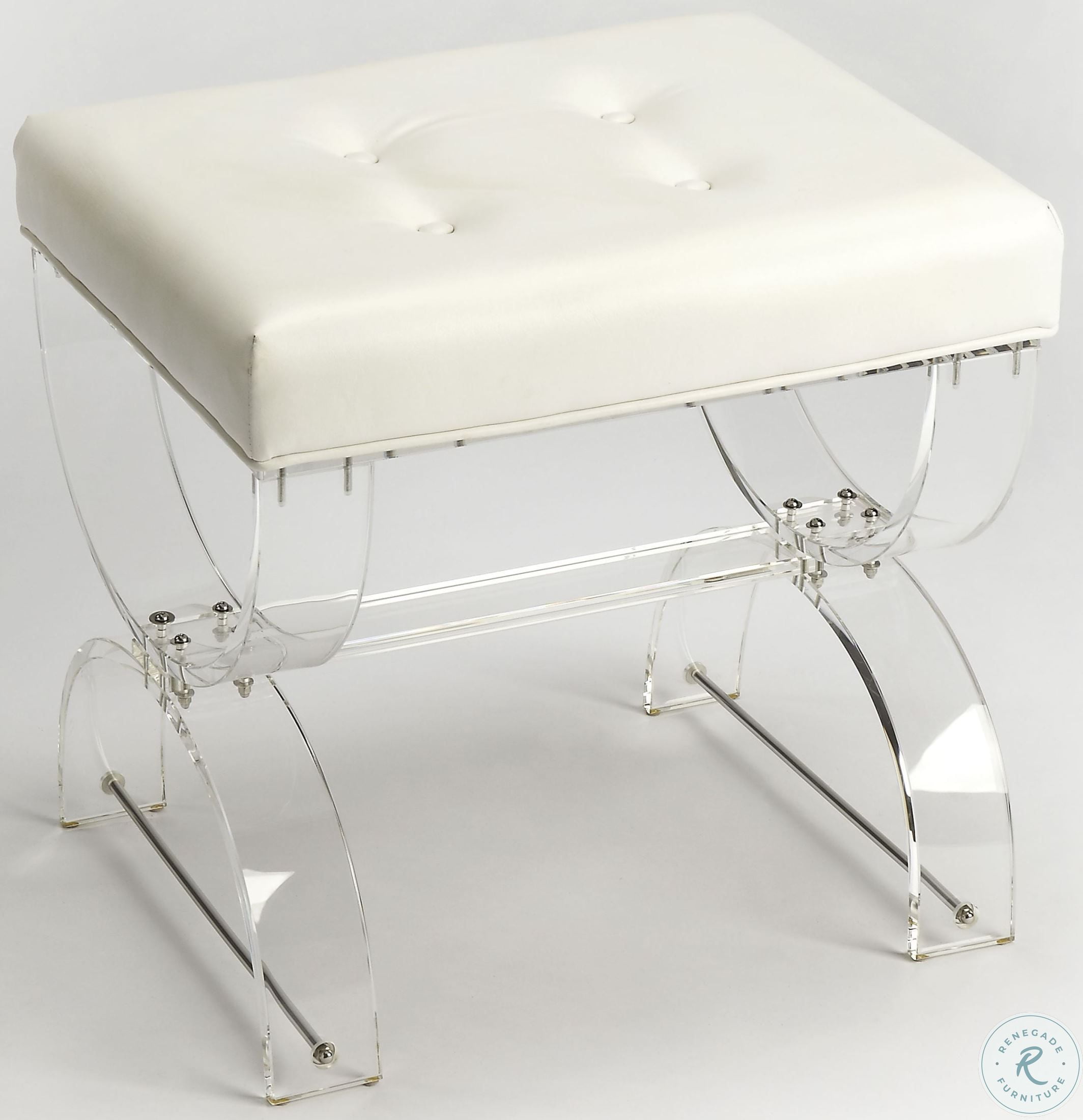 Morena Acrylic Vanity Stool | HomeGalleryStores.com | 3739335