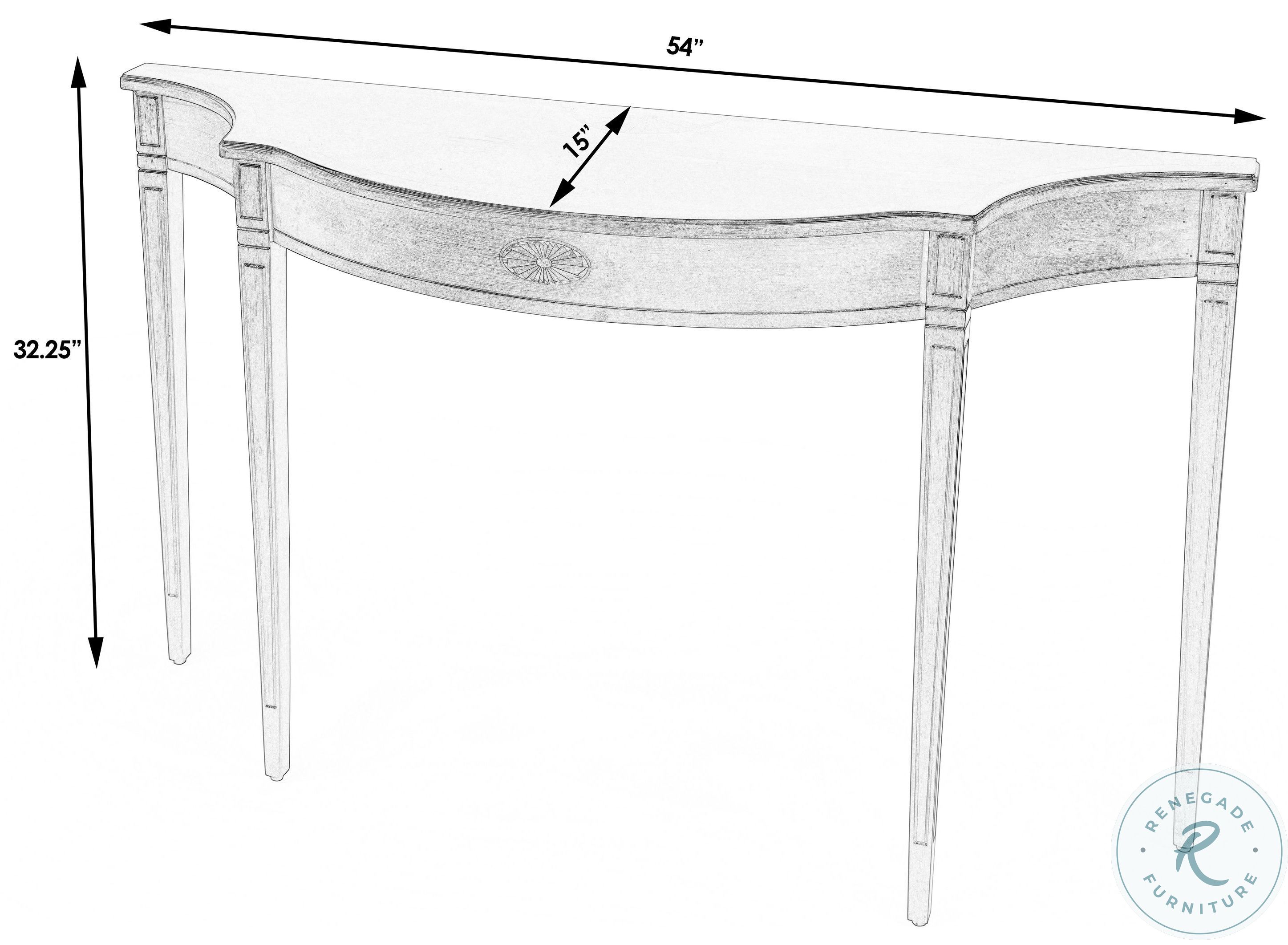 Cherry Chester Olive Ash Burl Console Table | HomeGalleryStores.com ...