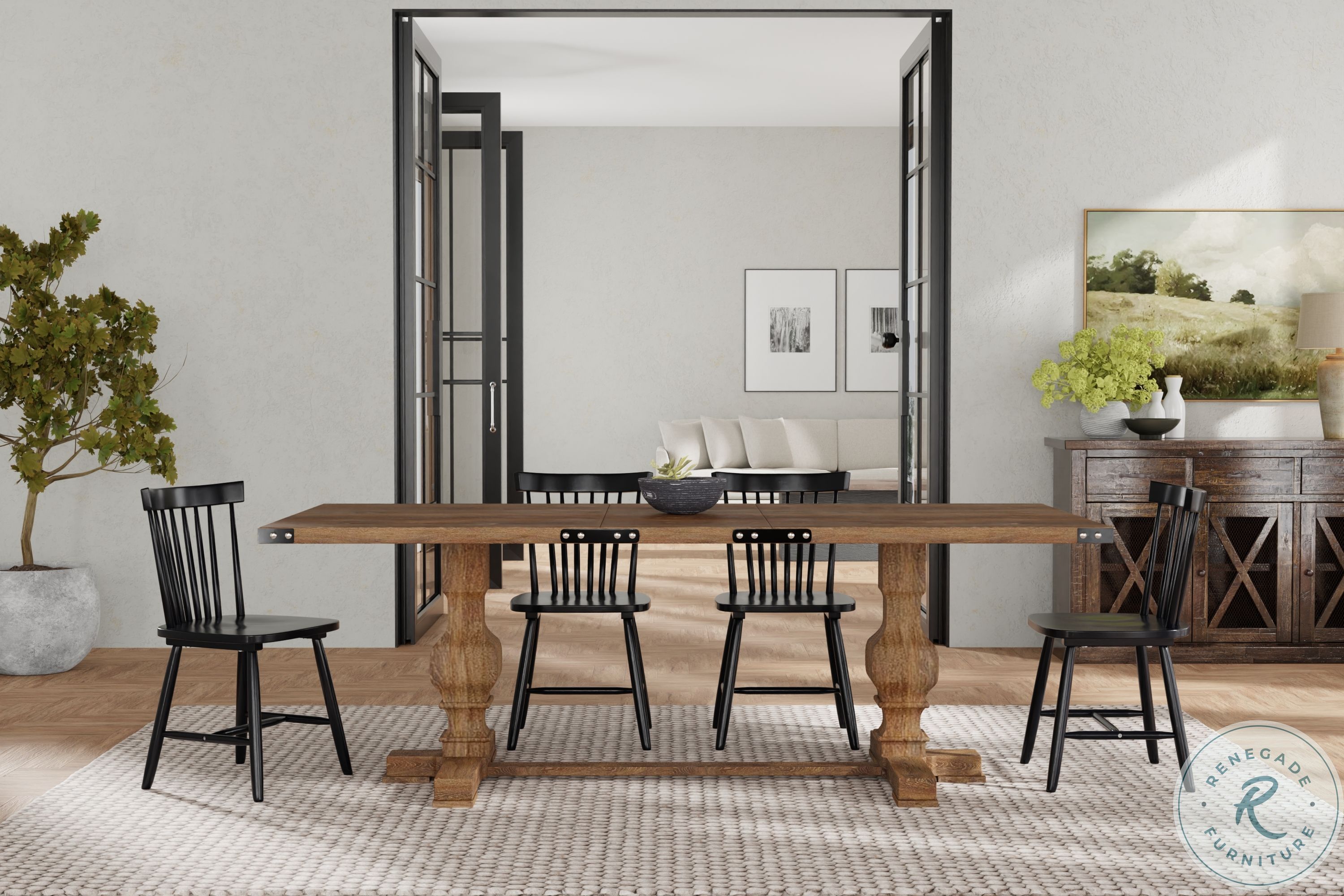 Manchester Natural Dining Table From Alpine | Coleman Furniture