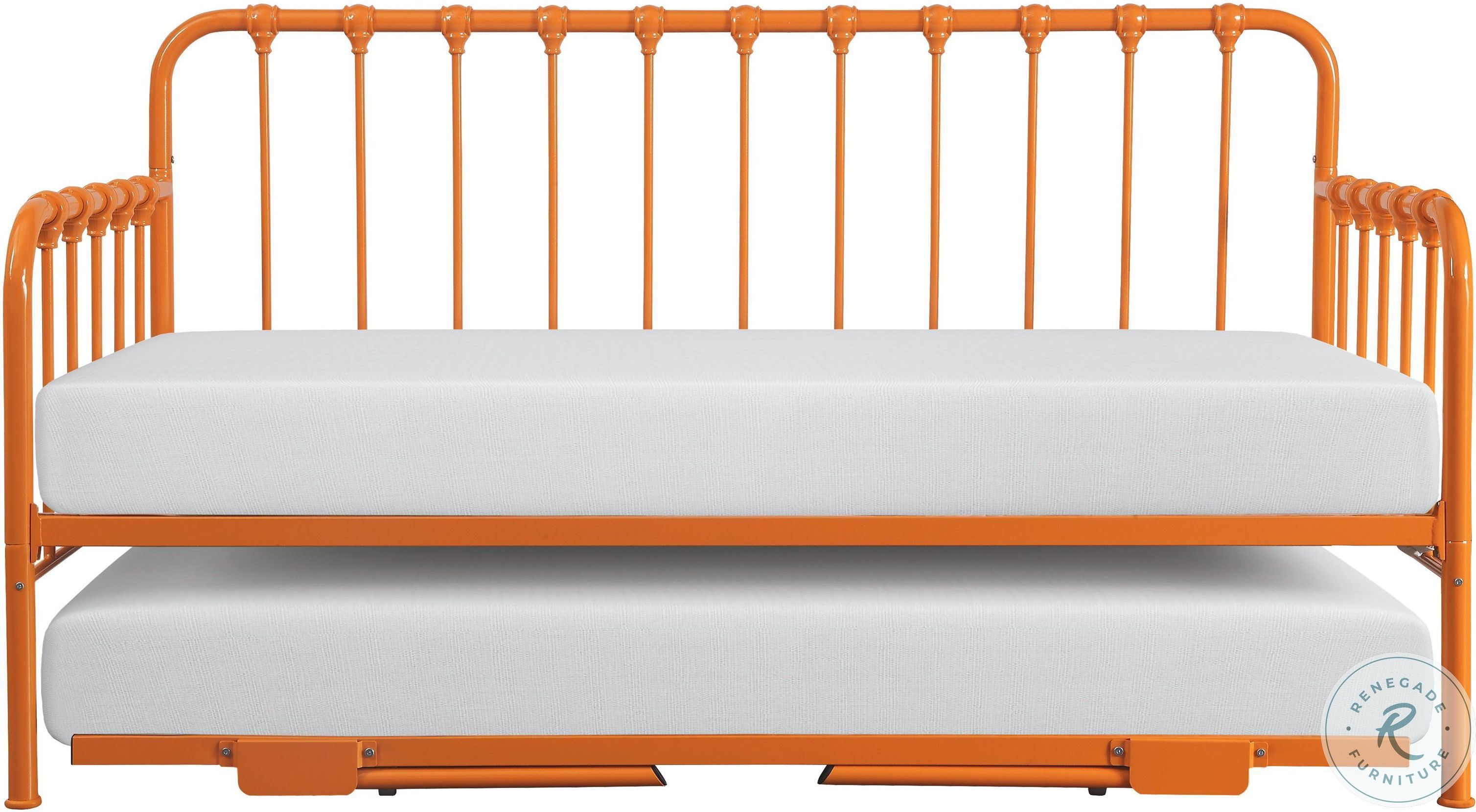 Constance Orange Daybed With Lift Up Trundle | HomeGalleryStores.com ...