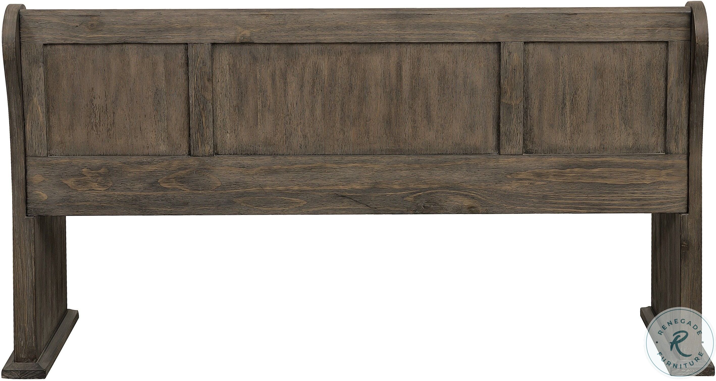 Toulon Distressed Dark Oak 60" Bench | HomeGalleryStores.com | 5438-14A