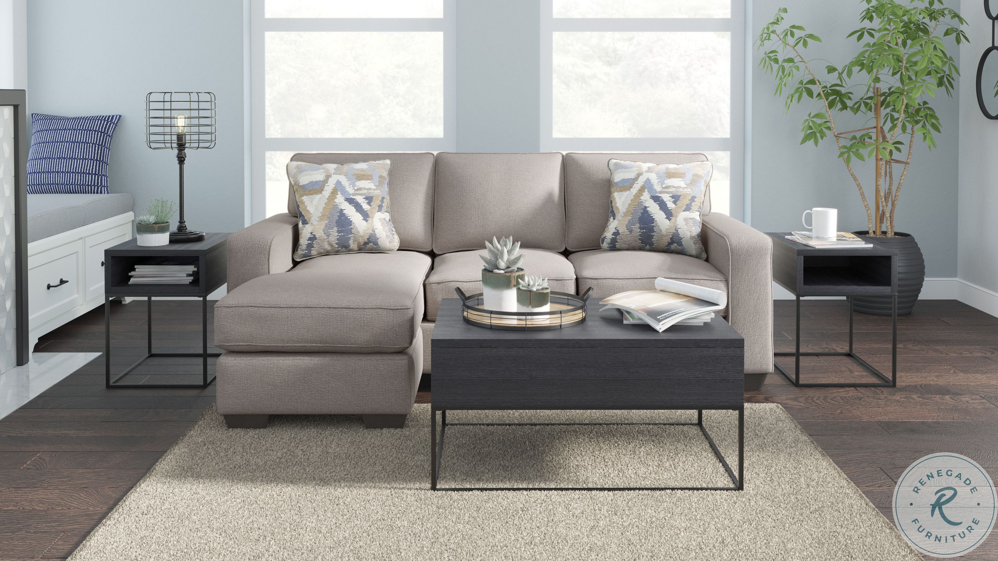 Greaves Stone Living Room Set Chaise | HomeGalleryStores.com | 5510418