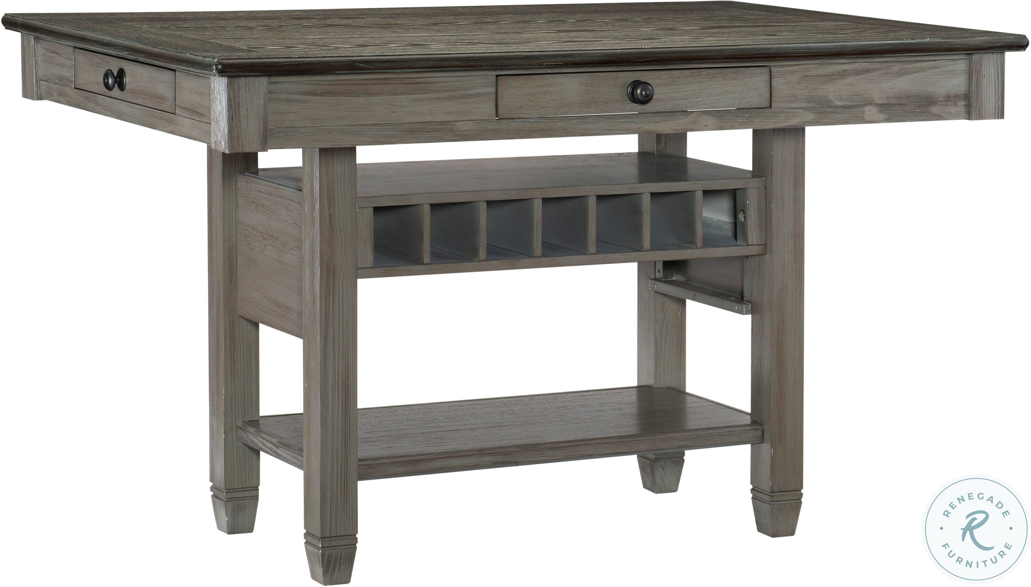 Granby Coffee And Antique Gray Counter Height Dining Table ...