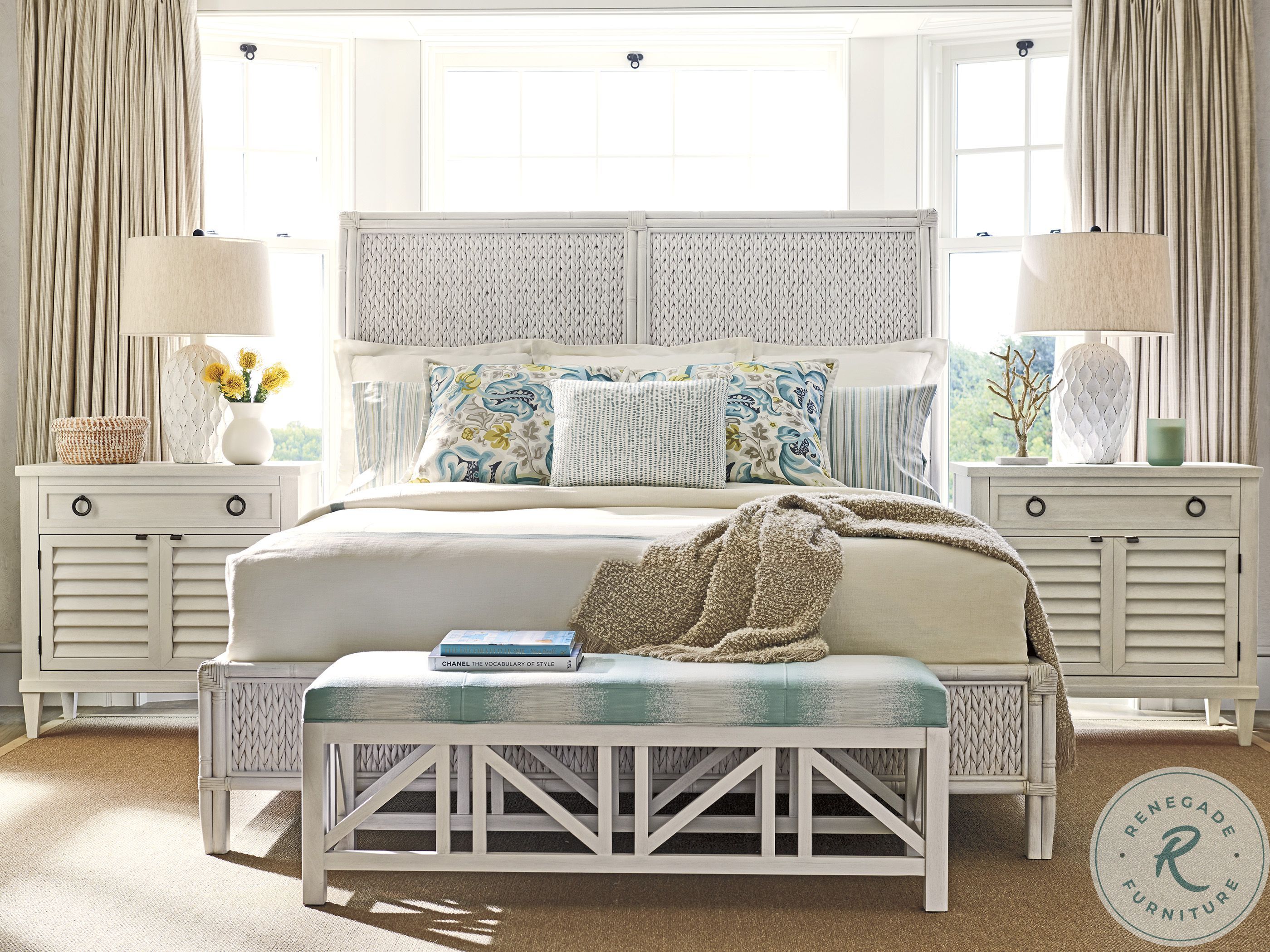 Ocean Breeze White Glades Nightstand | HomeGalleryStores.com | 01-0570-623