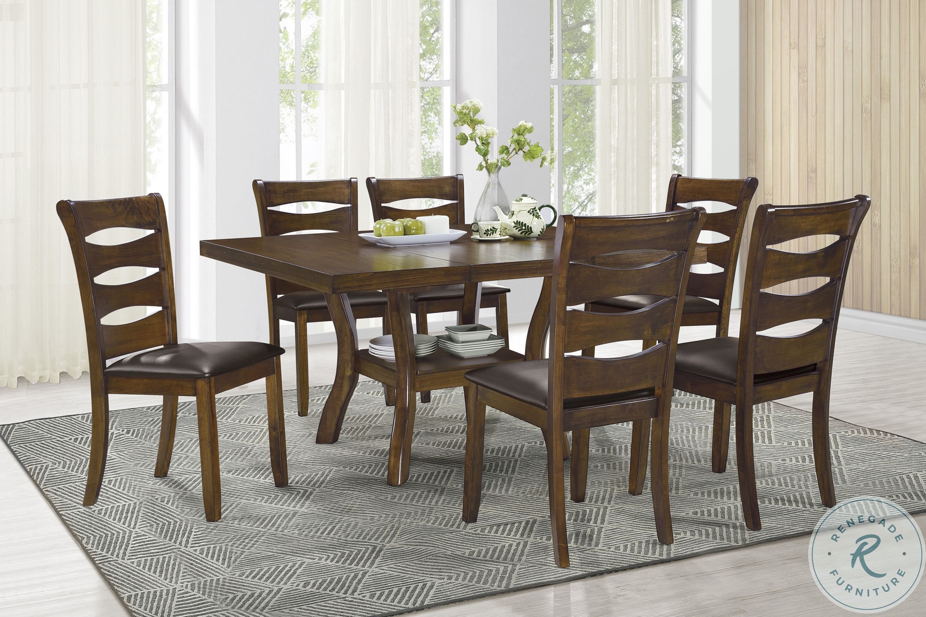 Darla Brown Extendable Dining Room Set | HomeGalleryStores.com | 5712-54