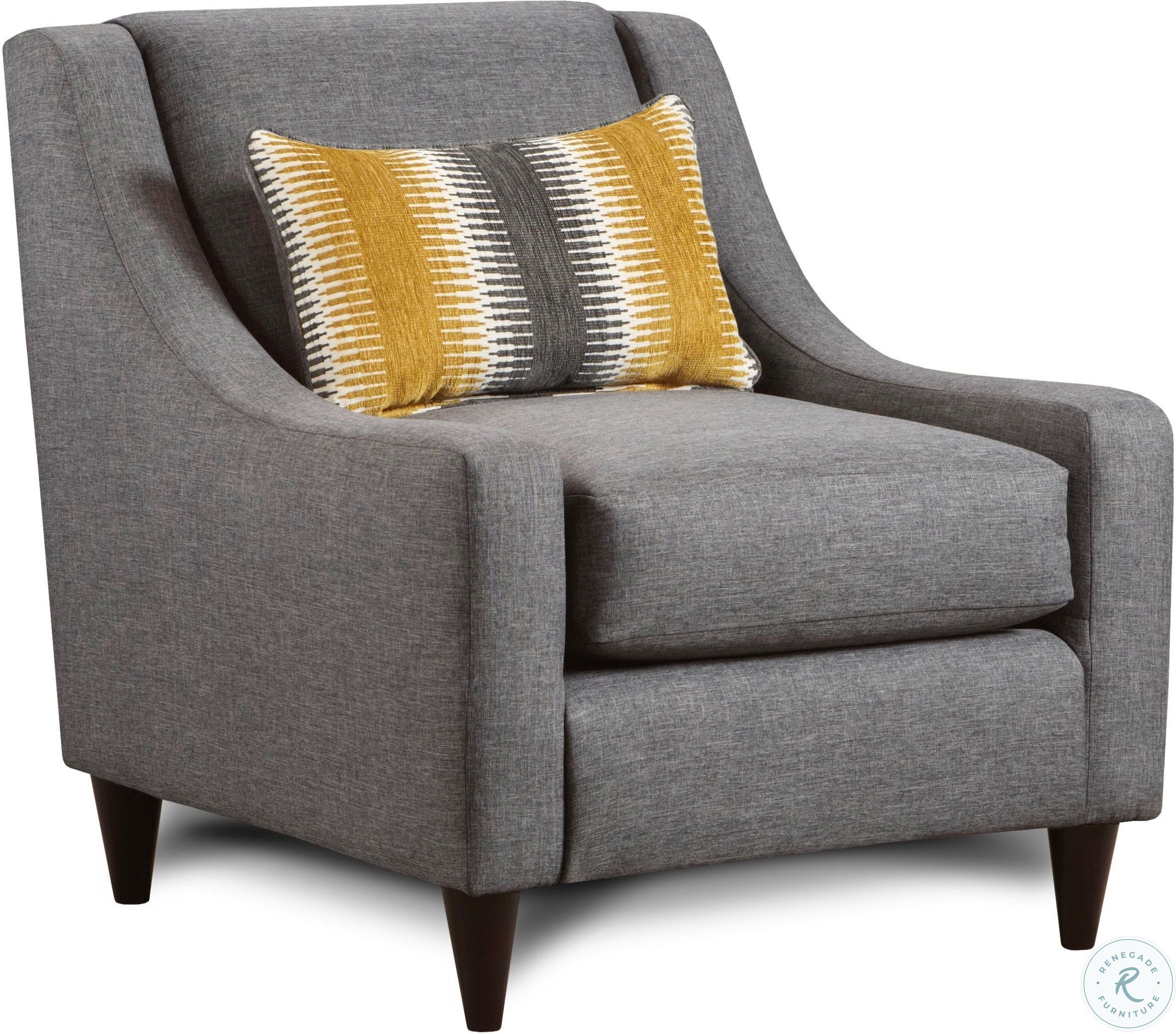 The Maxwell Gray Chair | HomeGalleryStores.com | 592-MAXWELL-GRAY-CHAIR