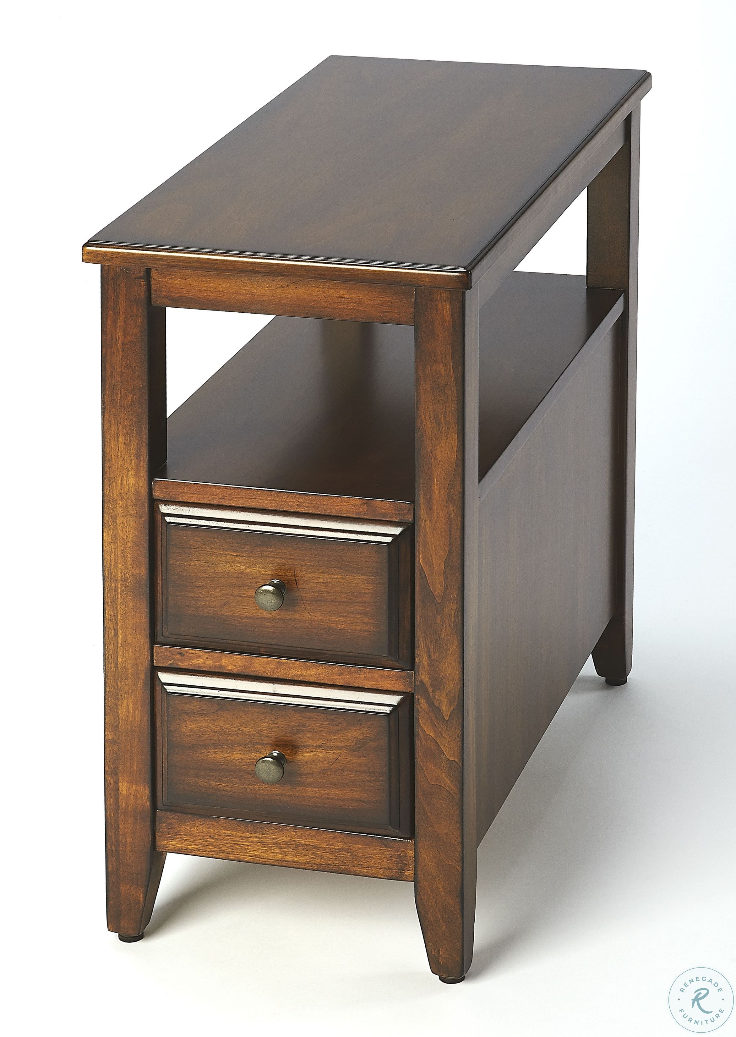 Marcus Antique Cherry Chairside Table | HomeGalleryStores.com | 6191011