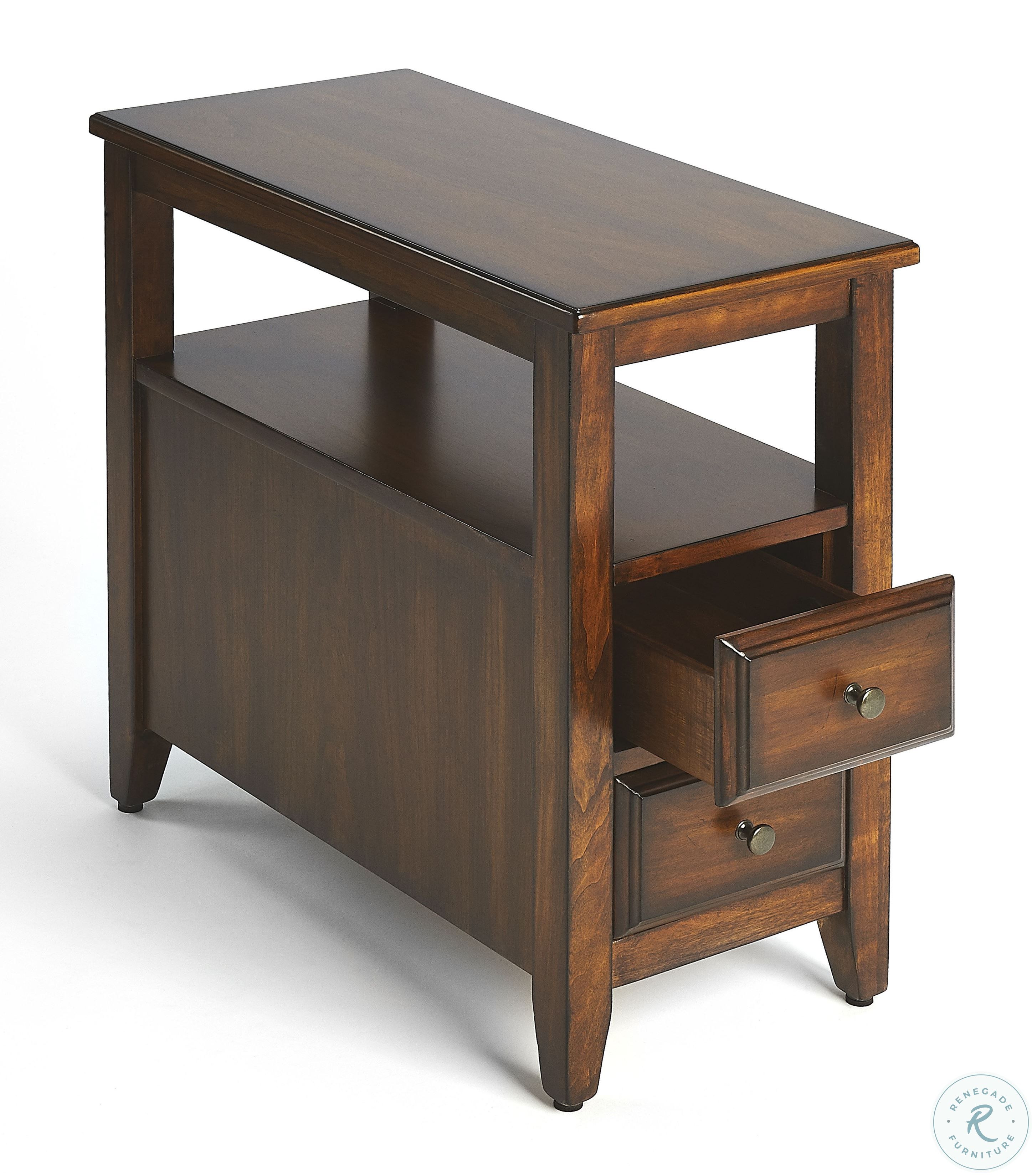 Marcus Antique Cherry Chairside Table | HomeGalleryStores.com | 6191011