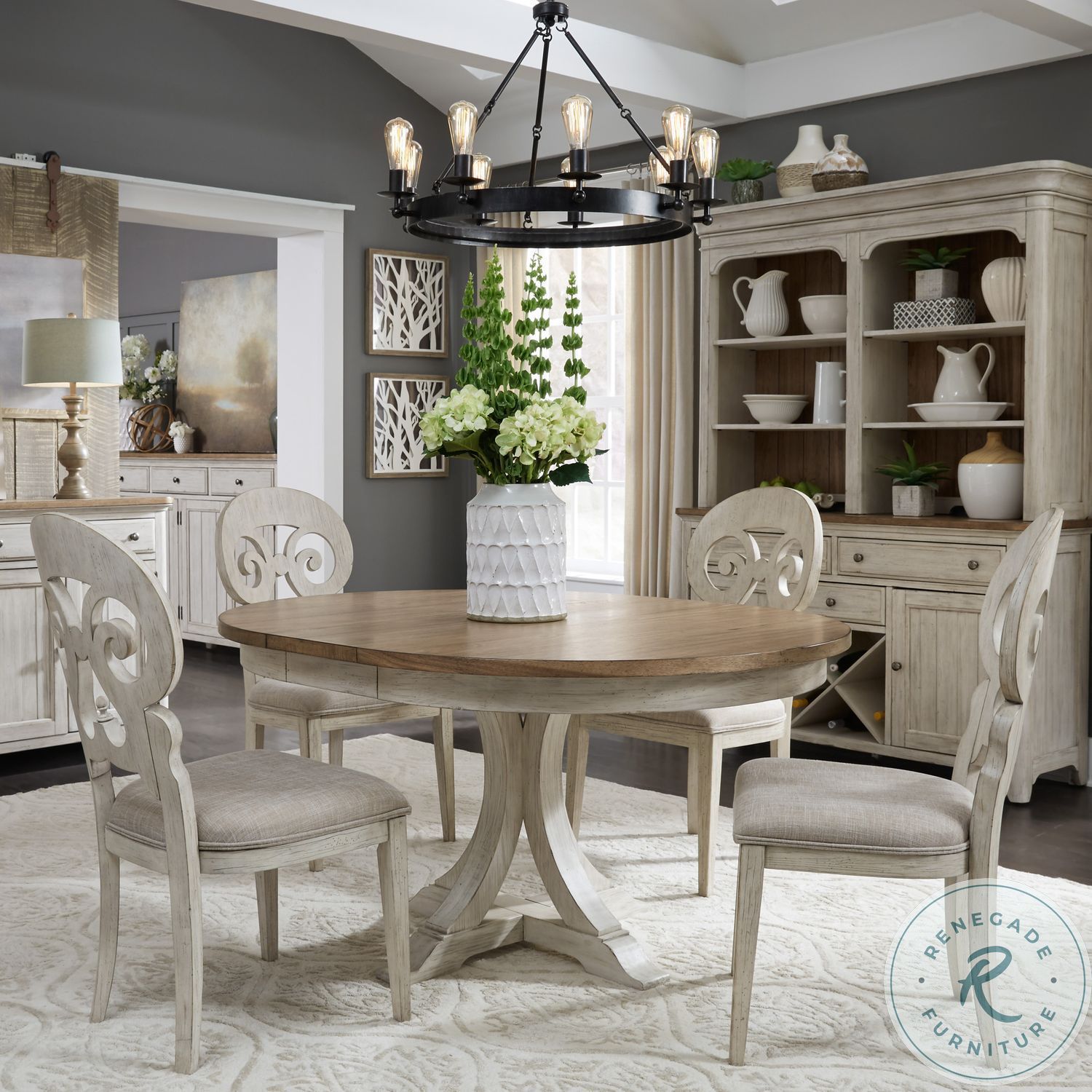 Farmhouse Reimagined Antique White Server | HomeGalleryStores.com | 652 ...