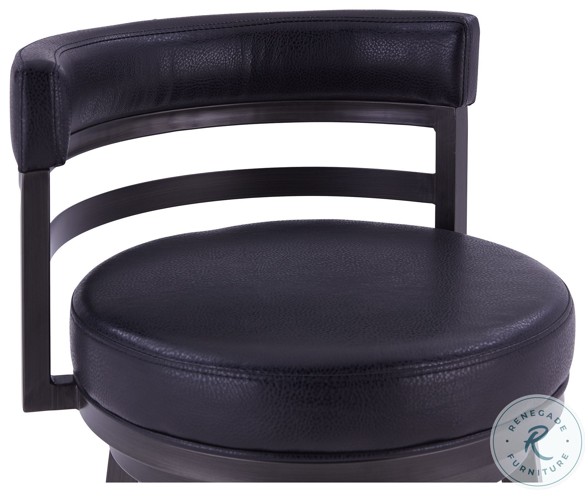 Titana Ford Black PU And Mineral 30" Swivel Bar Stool ...