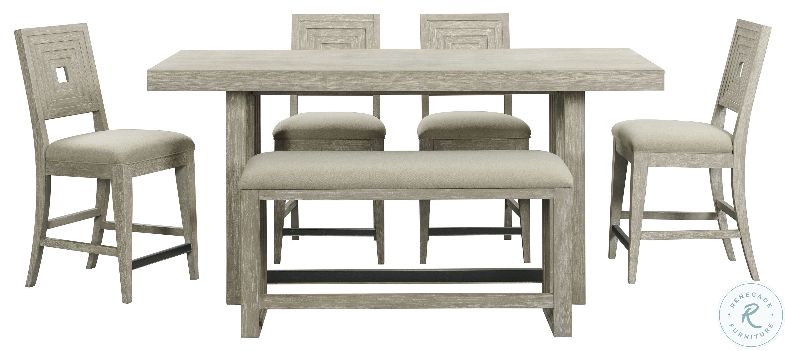 Cascade Dovetail Rectangular Counter Height Dining Table ...