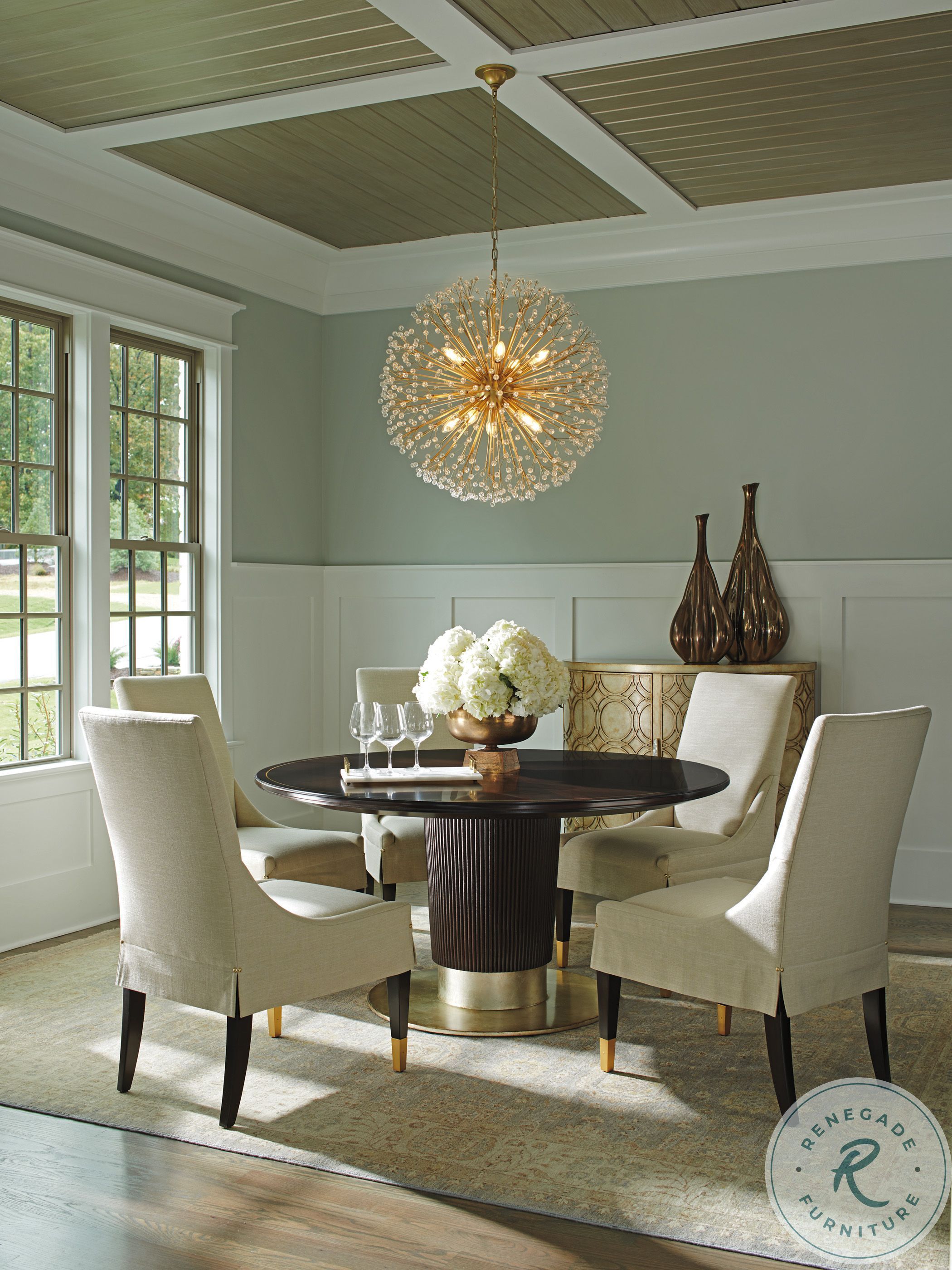 Carlyle Espresso Waldorf Round Dining Table | HomeGalleryStores.com | 01-0736-875C