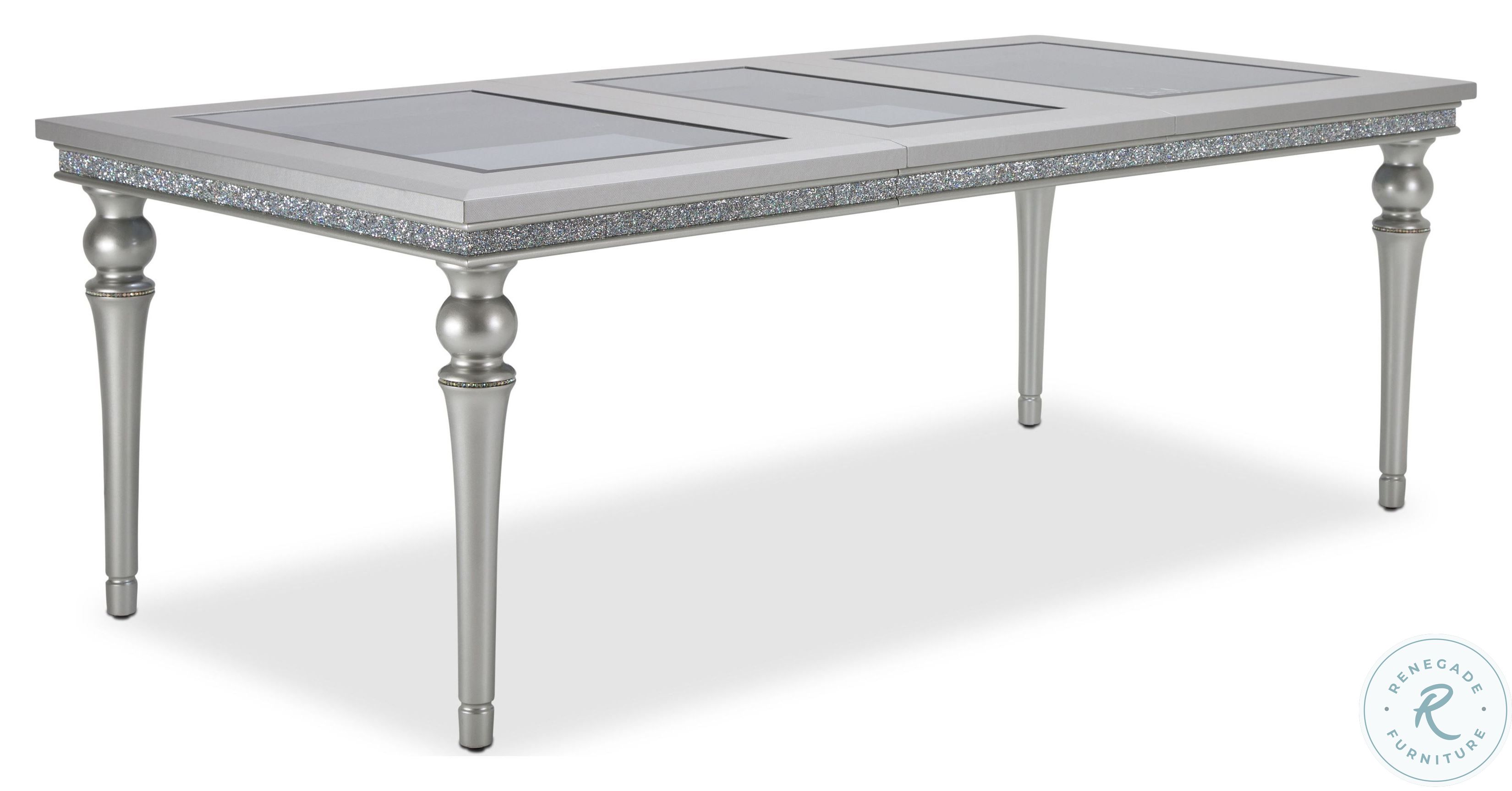 Melrose Dove Upholstered Extendable Dining Table | HomeGalleryStores ...