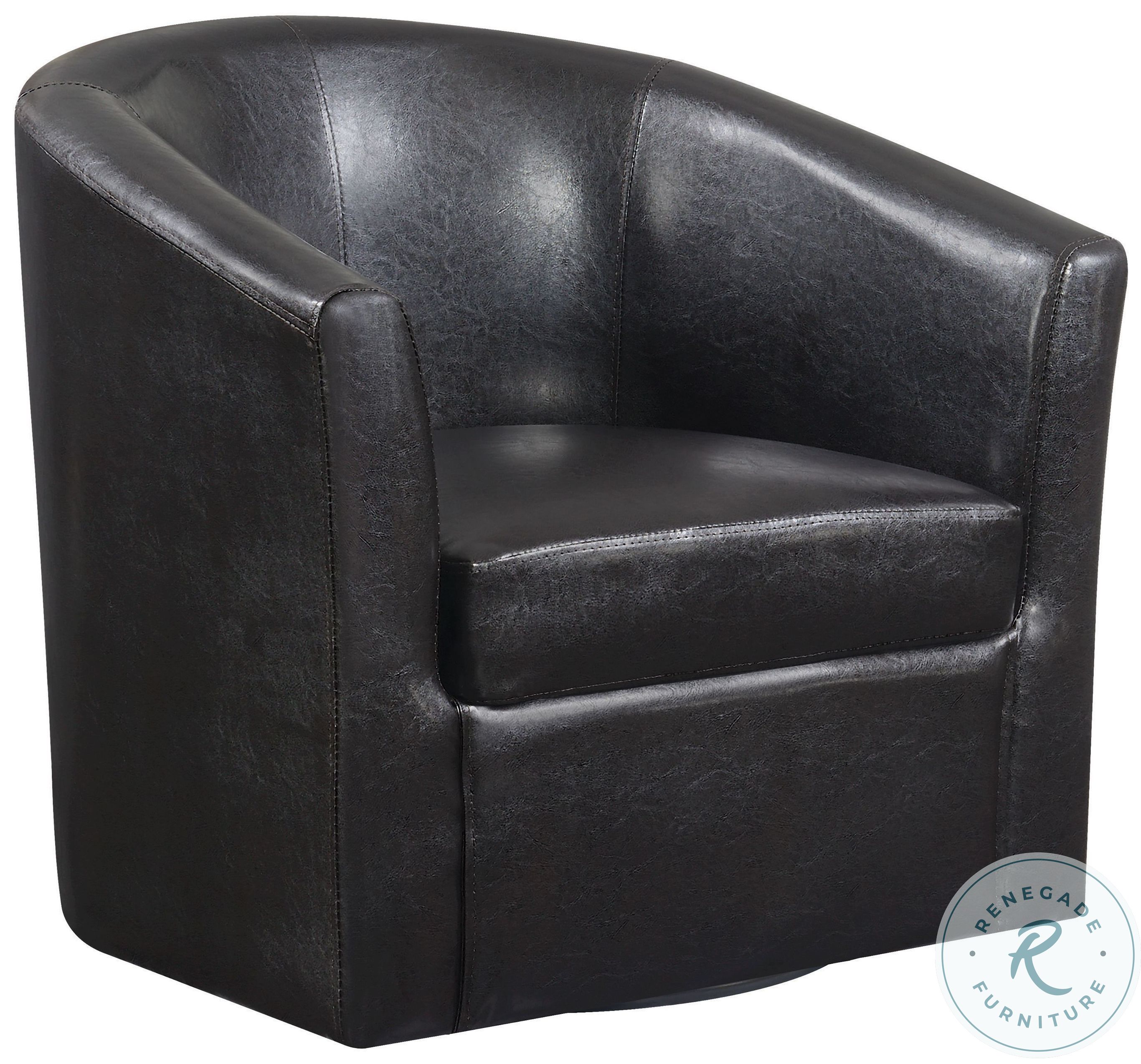 902098 Dark Brown Swivel Accent Chair | HomeGalleryStores.com | 902098