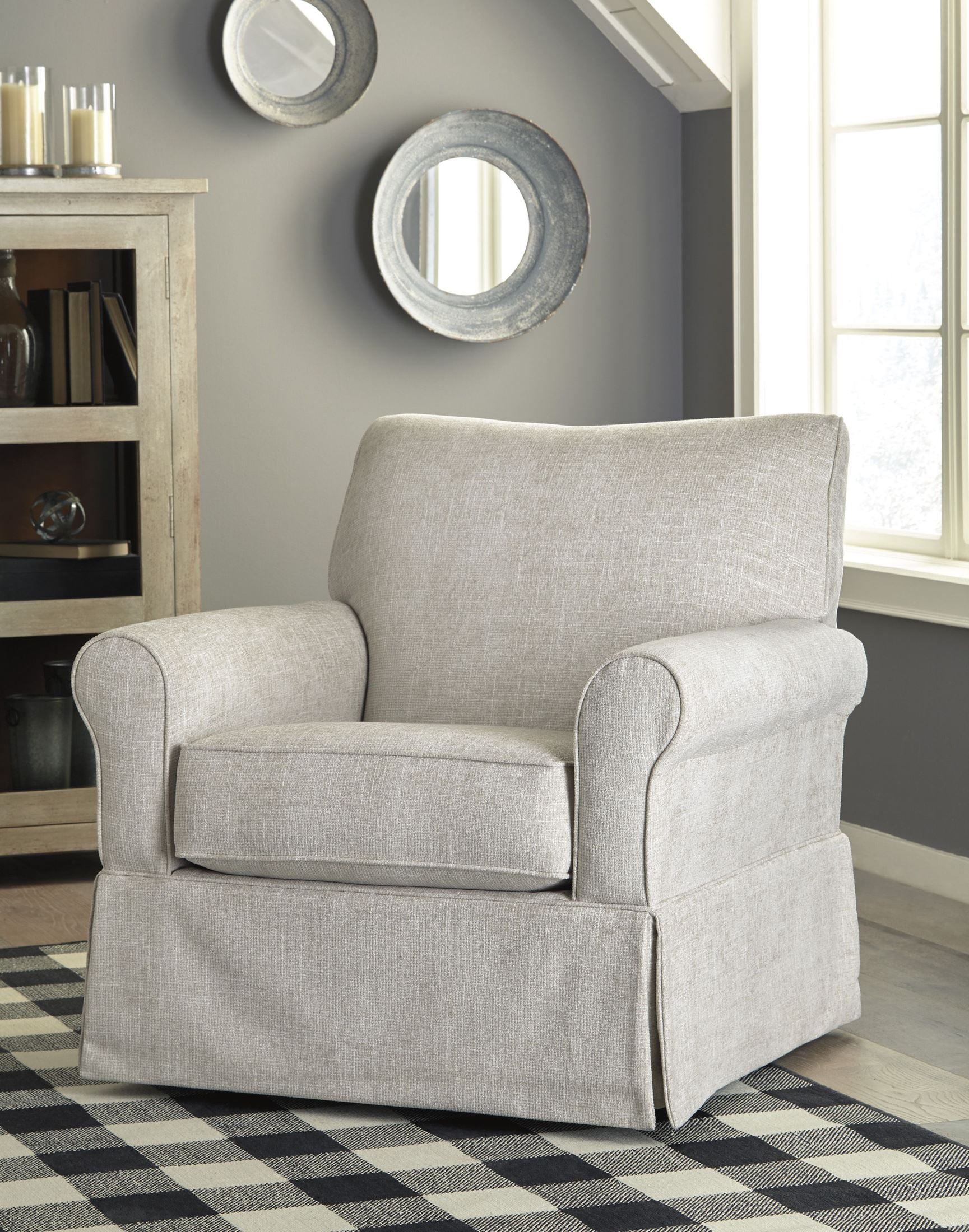 Searcy Quartz Swivel Glider Accent Chair | HomeGalleryStores.com | A3000006