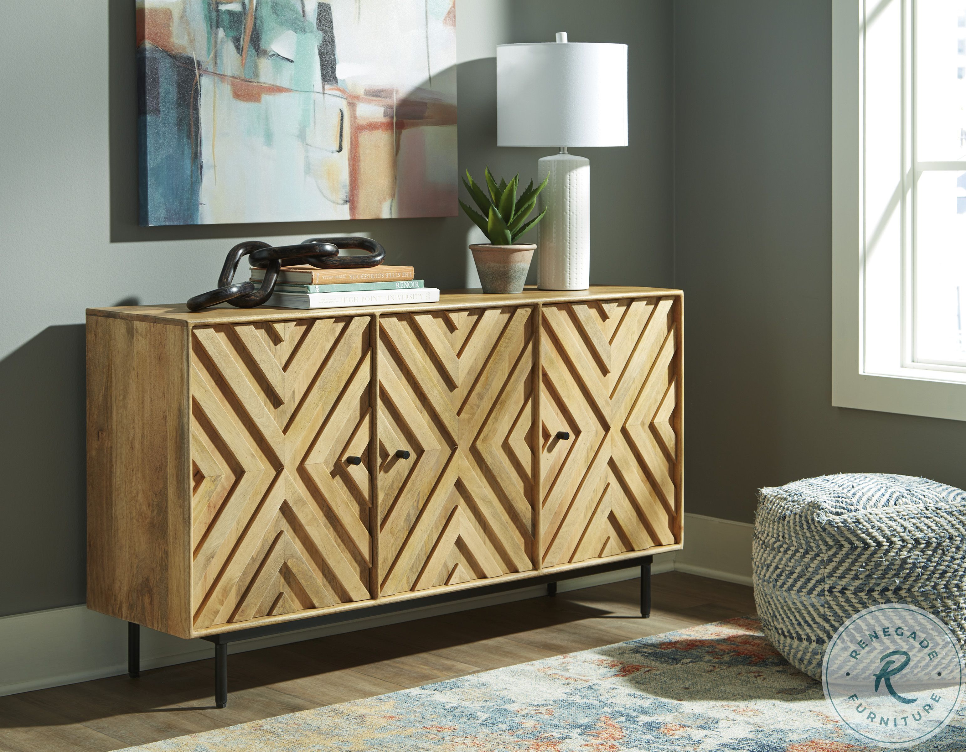 Cadewick Natural Accent Cabinet From Ashley Furniture | Coleman Furniture