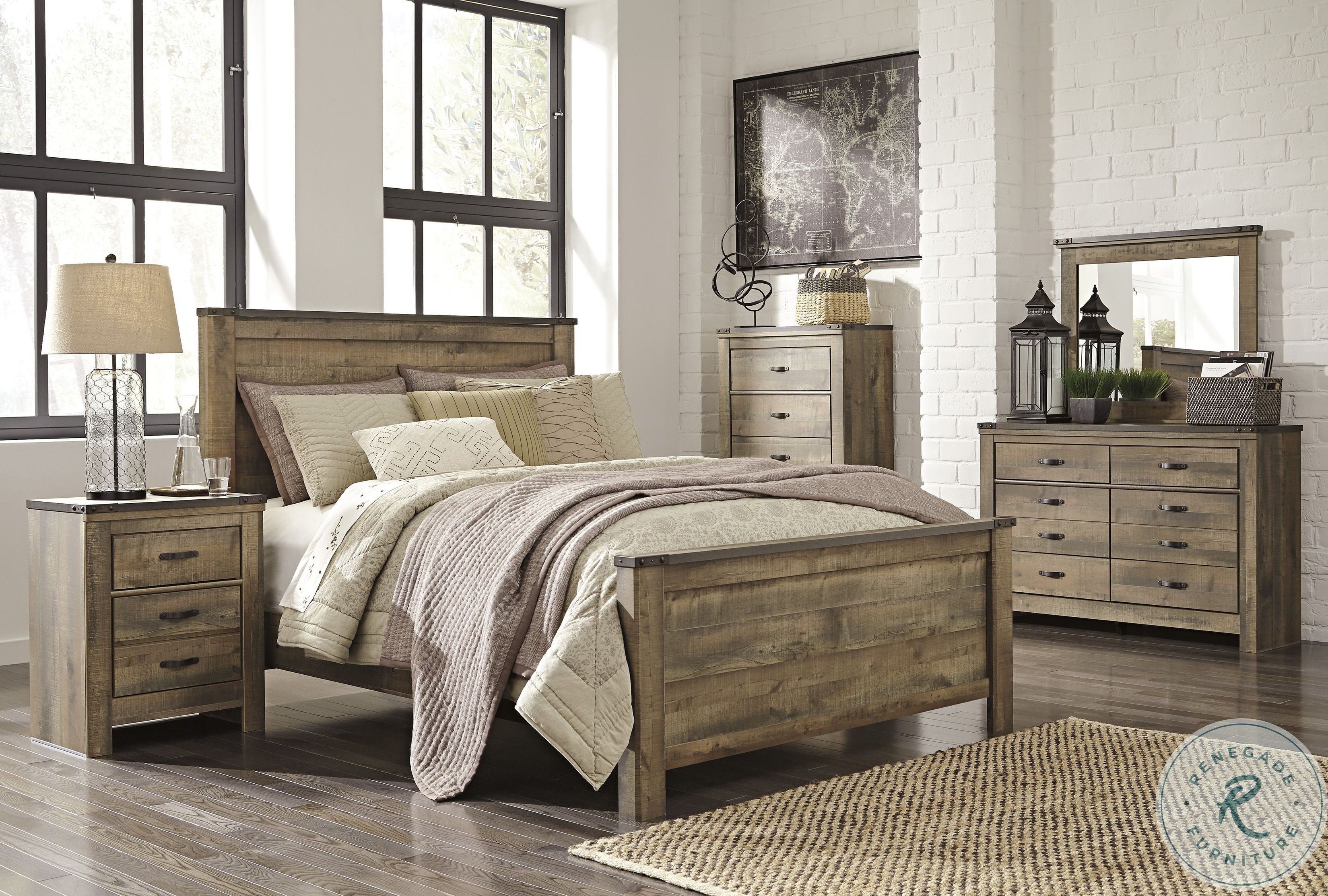 Trinell Brown Panel Bedroom Set | HomeGalleryStores.com | B446-54-57-96