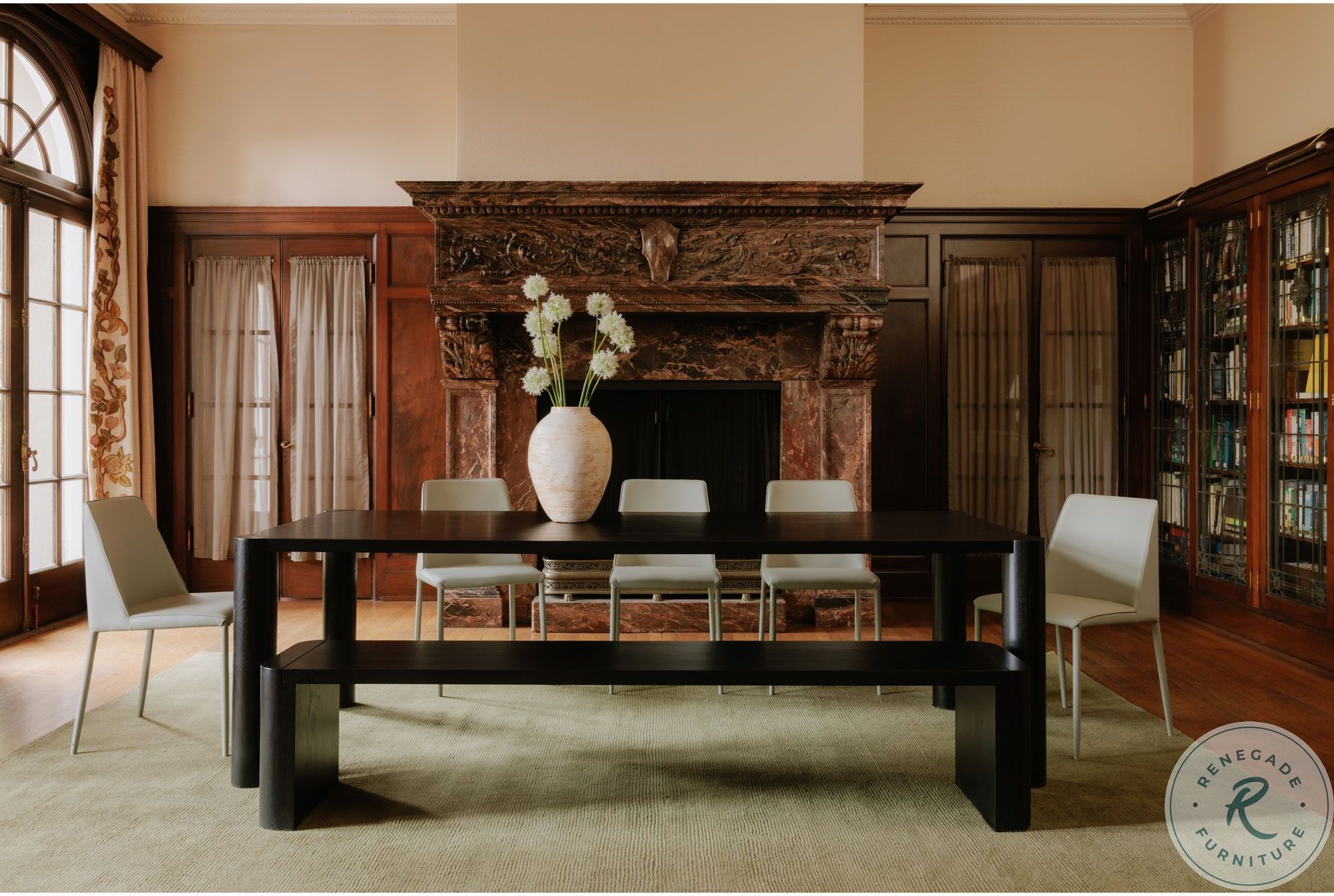 Post Oak Black Small Dining Table From Moes Home | Coleman Furniture