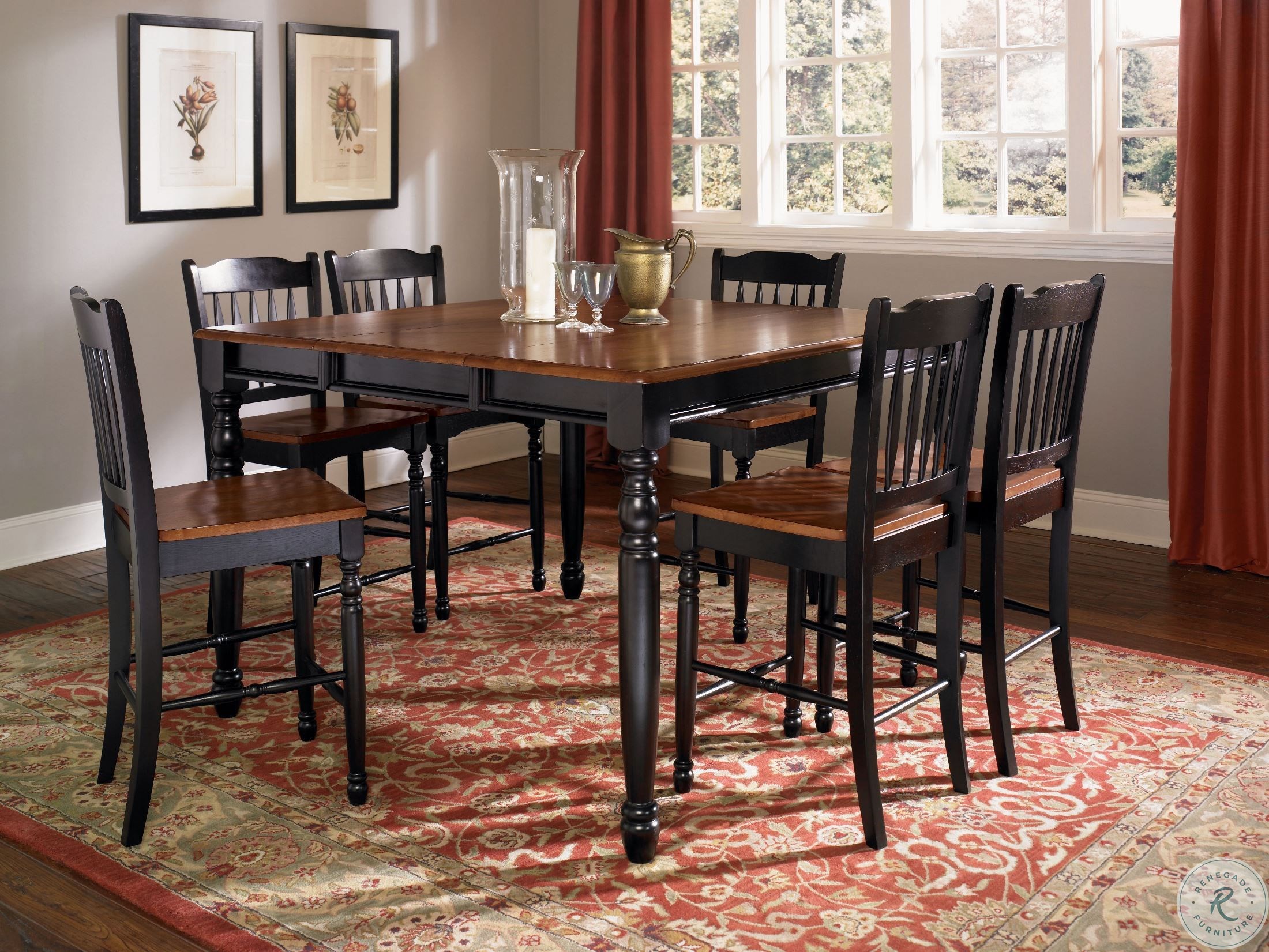 British Isles Oak Black Server | HomeGalleryStores.com | BRIOB9010