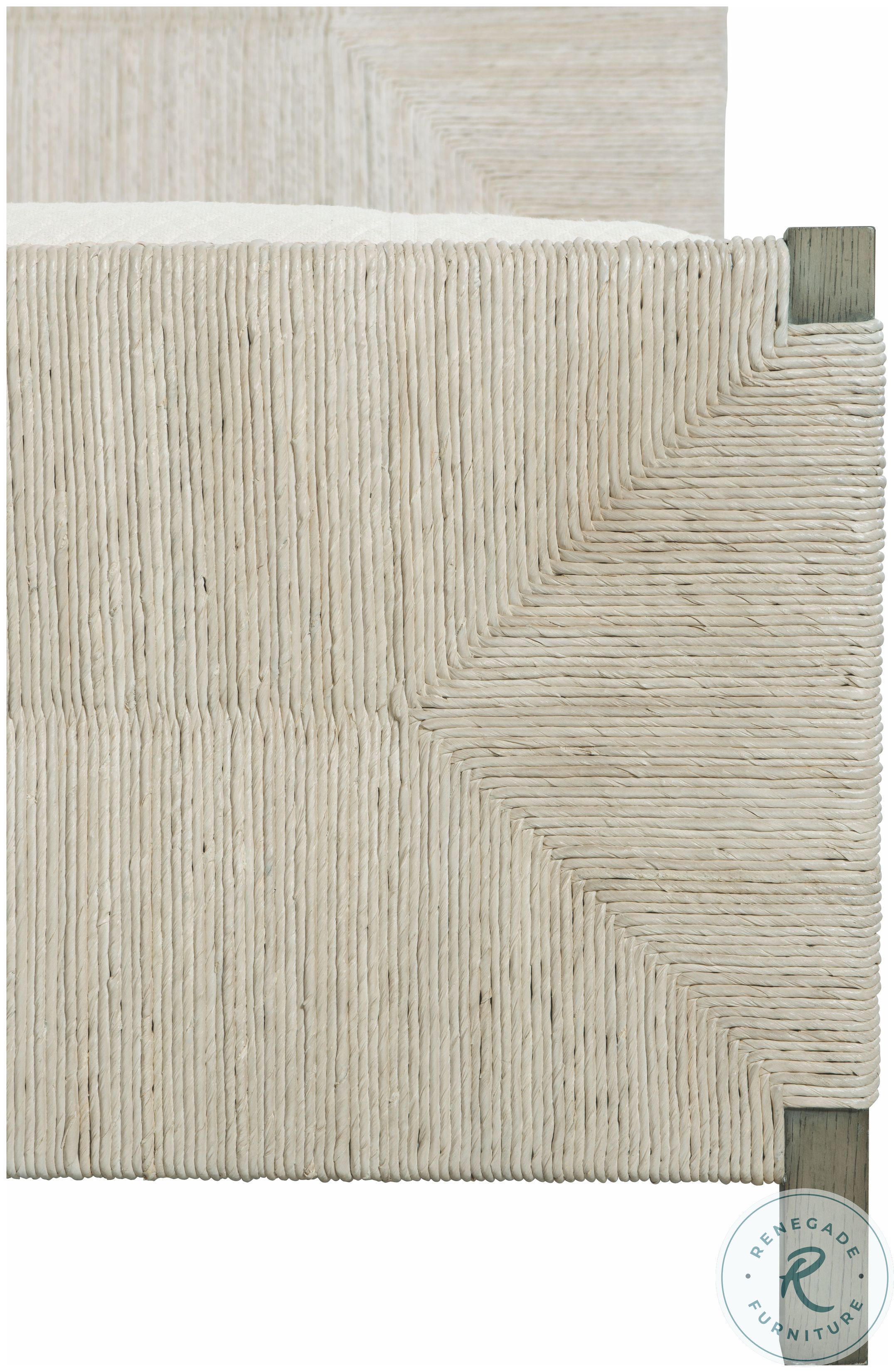 Alannis Rustic And Light Gray Wash Queen Woven Panel Bed ...