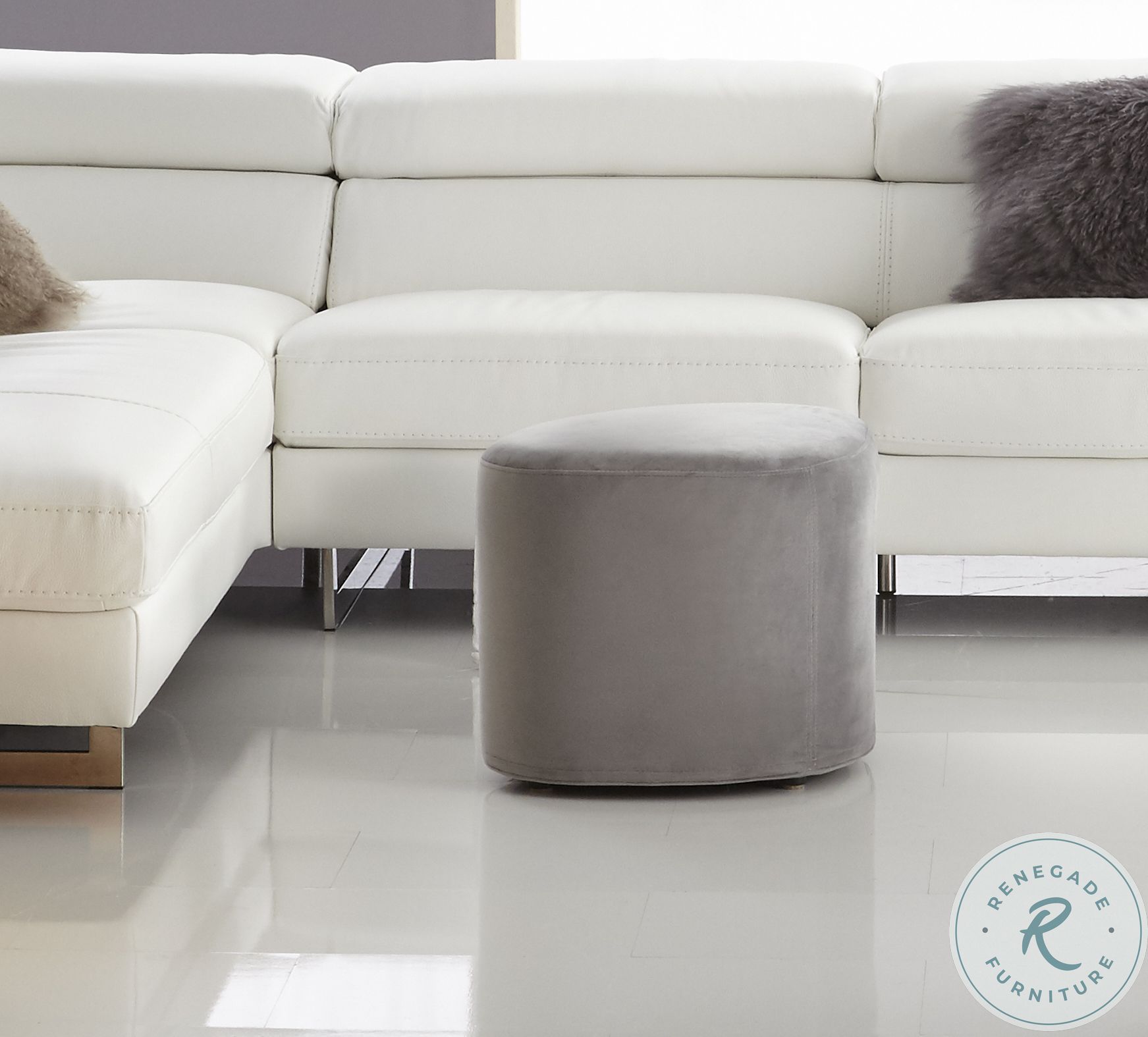 Carmen Dark Grey Small Stool | HomeGalleryStores.com | CARMEN-S-DGY