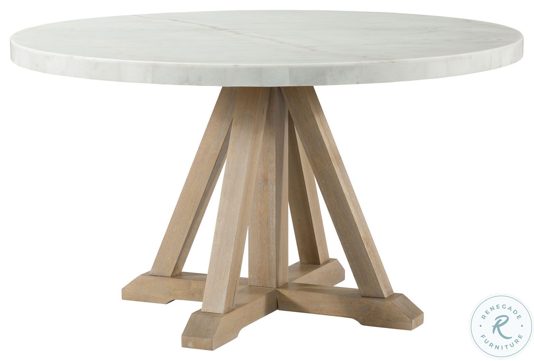 Liam White And Natural Round Dining Table | HomeGalleryStores.com ...