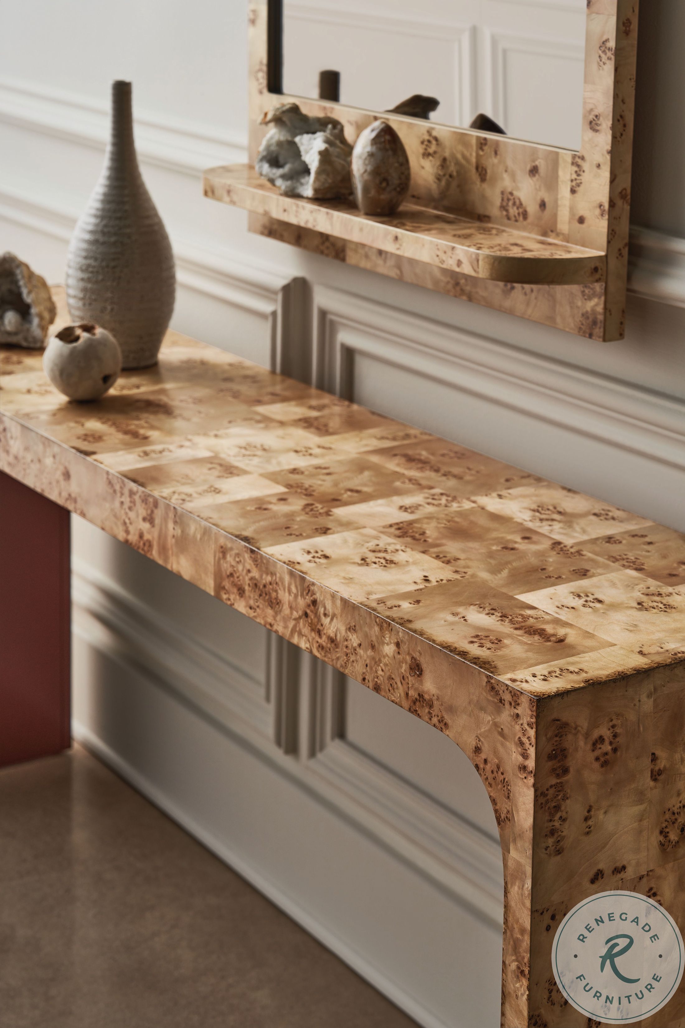 Burlesque Mappa Burl Mirror From Caracole | Coleman Furniture