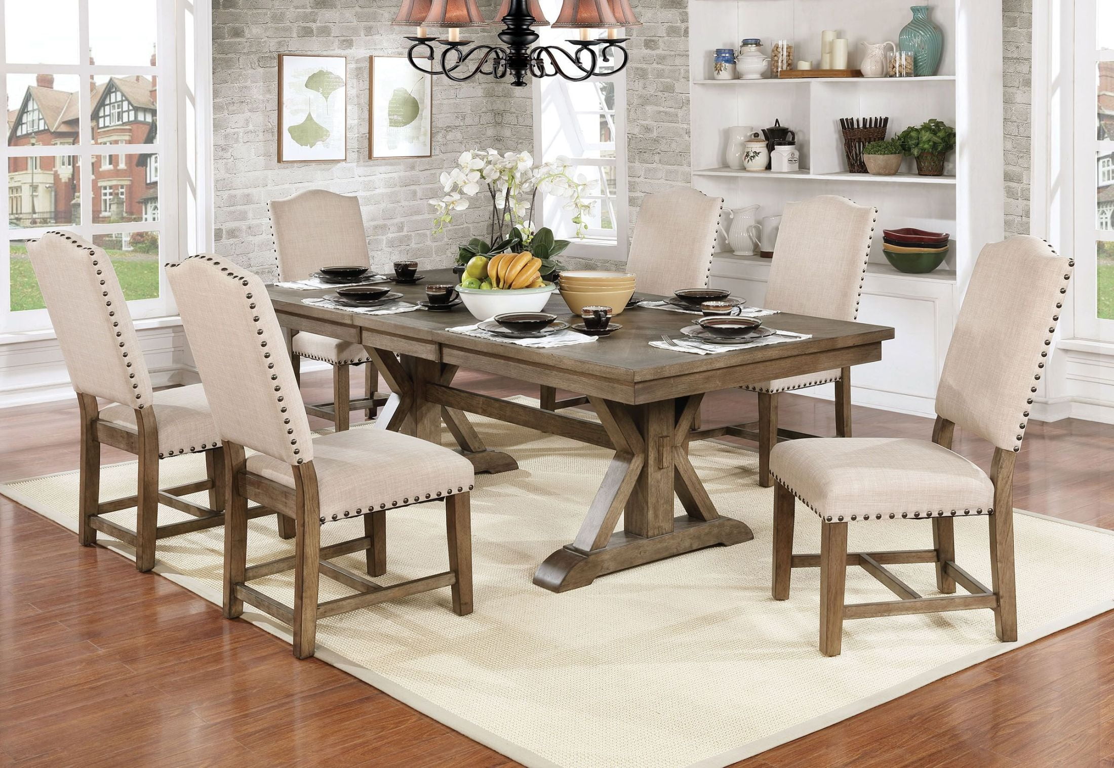 Julia Light Oak Extendable Dining Room Set | HomeGalleryStores.com | CM3014T-TABLE
