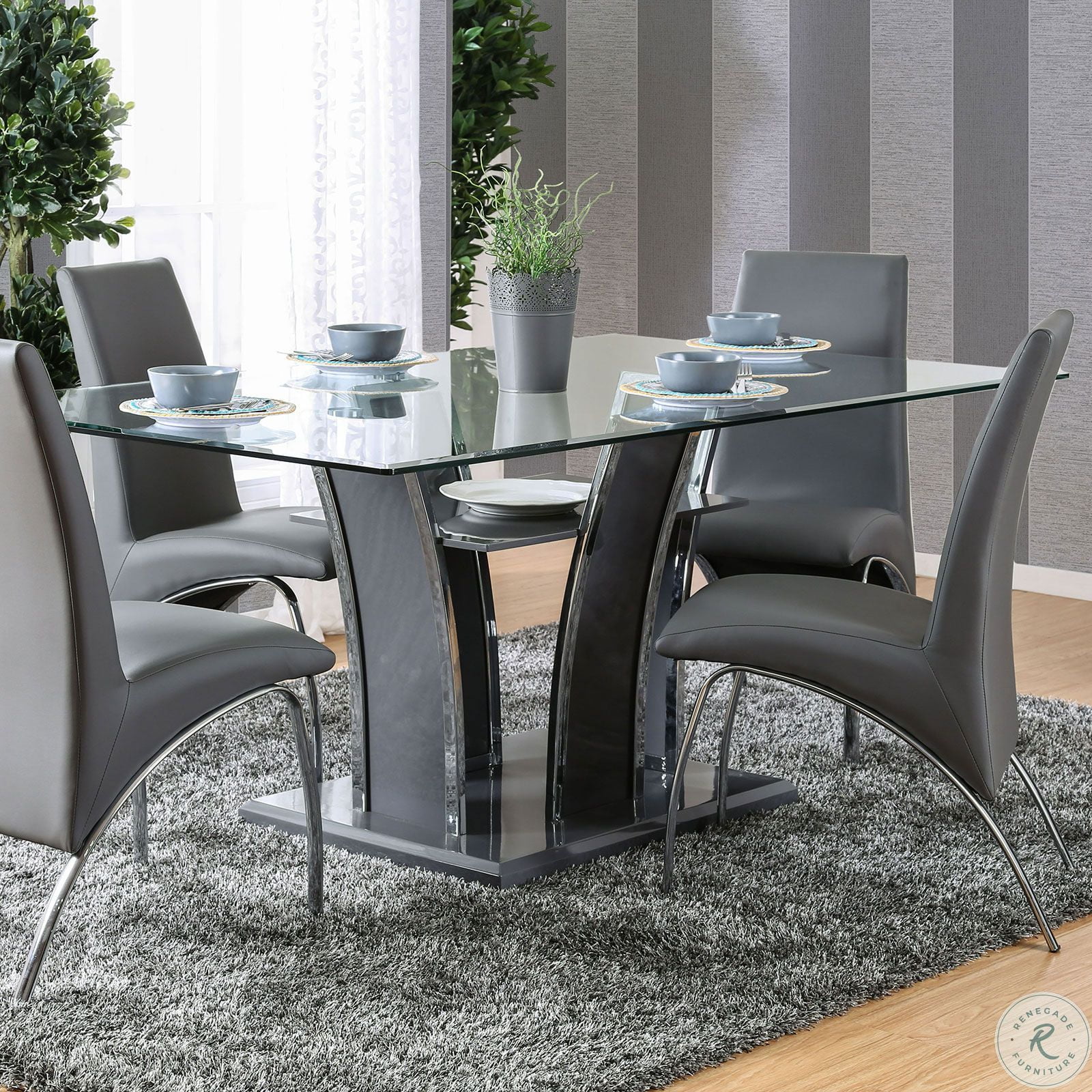 Glenview I Gray Rectangular Dining Table | HomeGalleryStores.com ...
