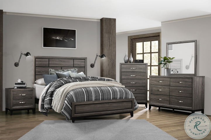 Davi Gray Panel Bedroom Set | HomeGalleryStores.com | 1645-1