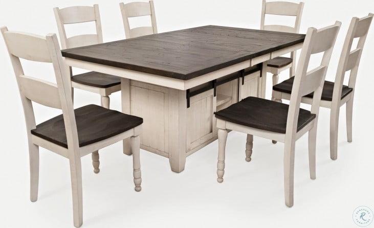 Madison County Vintage White Extendable Adjustable Dining Room Set from ...