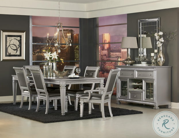 Bevelle Silver Extendable Dining Table | HomeGalleryStores.com | 1958-96