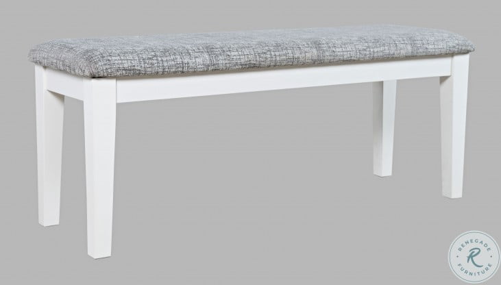 Urban Icon White 45" Upholstered Dining Bench | HomeGalleryStores.com ...