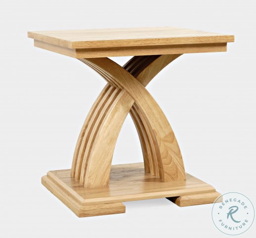 Anthology Natural Curved Base End Table | HomeGalleryStores.com | 2092-3