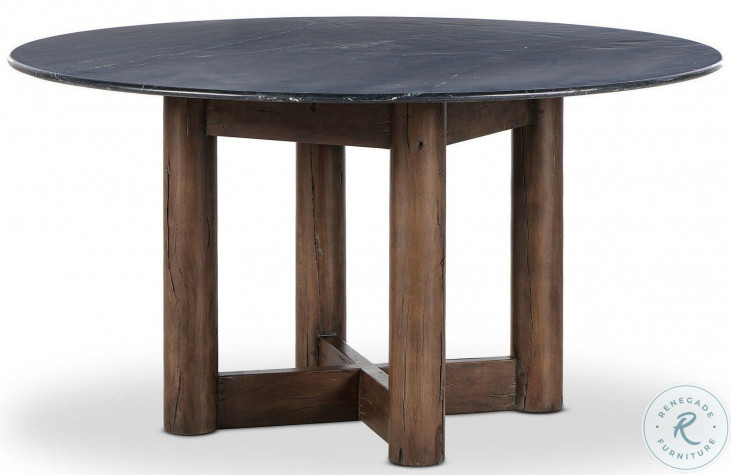 Rohan Black Marble Dining Table From Four Hands | Coleman Furniture