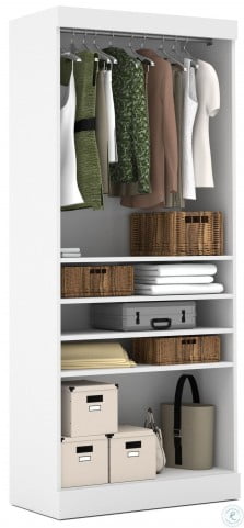 Pure White 36" Open Storage Unit | HomeGalleryStores.com | 26160-17