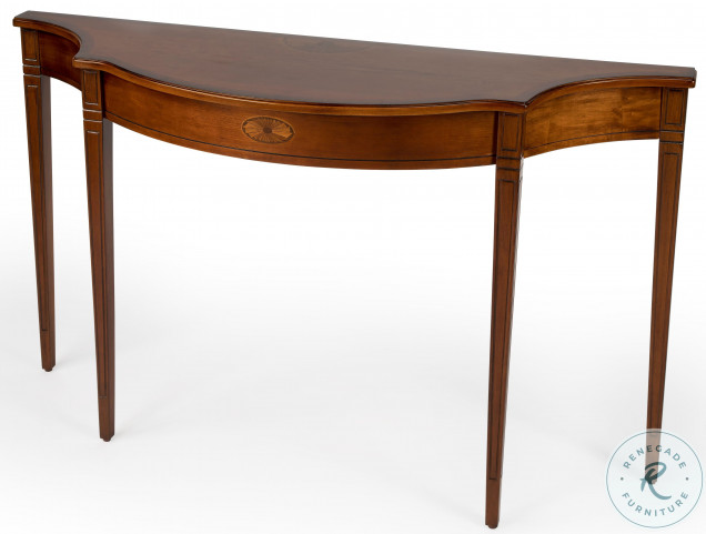 Cherry Chester Olive Ash Burl Console Table | HomeGalleryStores.com ...