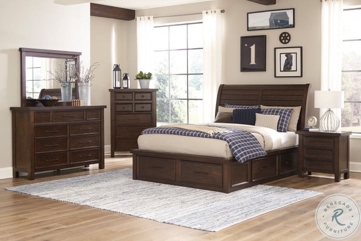 Logandale Brown Storage Platform Bedroom Set | HomeGalleryStores.com ...